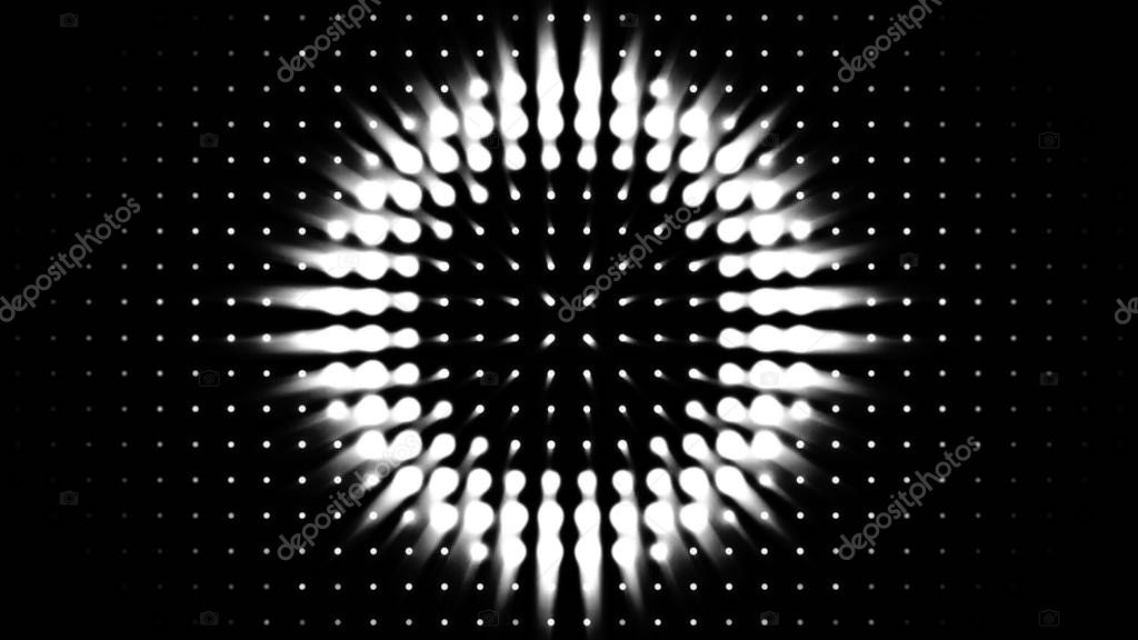 Luces azules brillantes parpadeando y creciendo más grandes o más ...