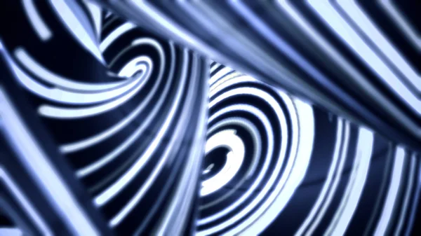Abstract rotating glowing, white and blue lines, fast motion background ...