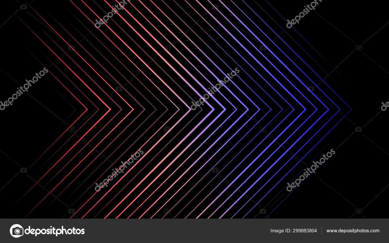 Abstract animation of multi-colored pointers consisting of neon ...