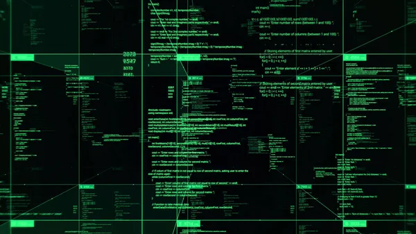 Futuristic hi-tech graphic interface with digital code and data ...