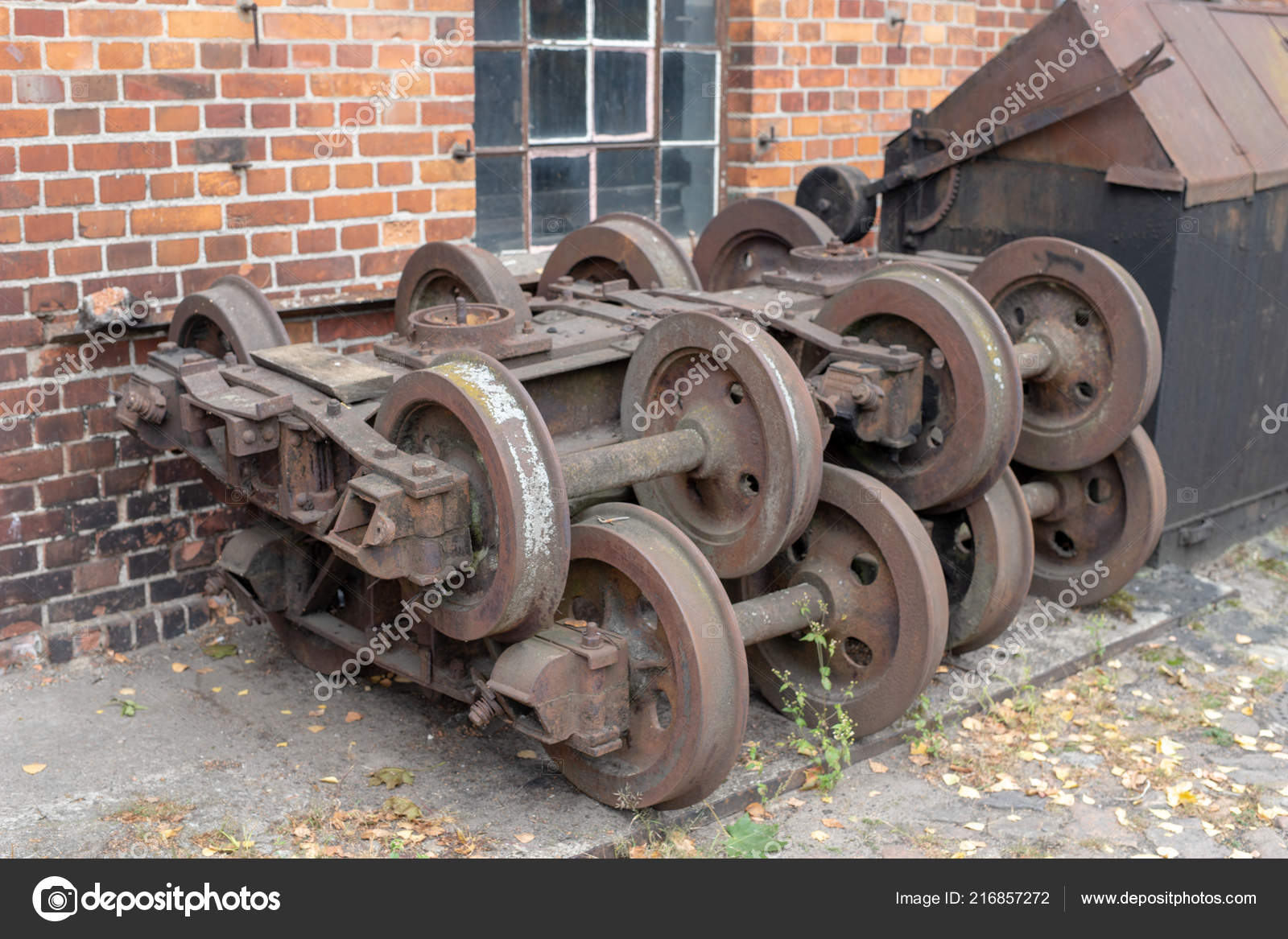 Old Workshop Wagons Narrow Gauge Railway Locomotives Place Repair ...