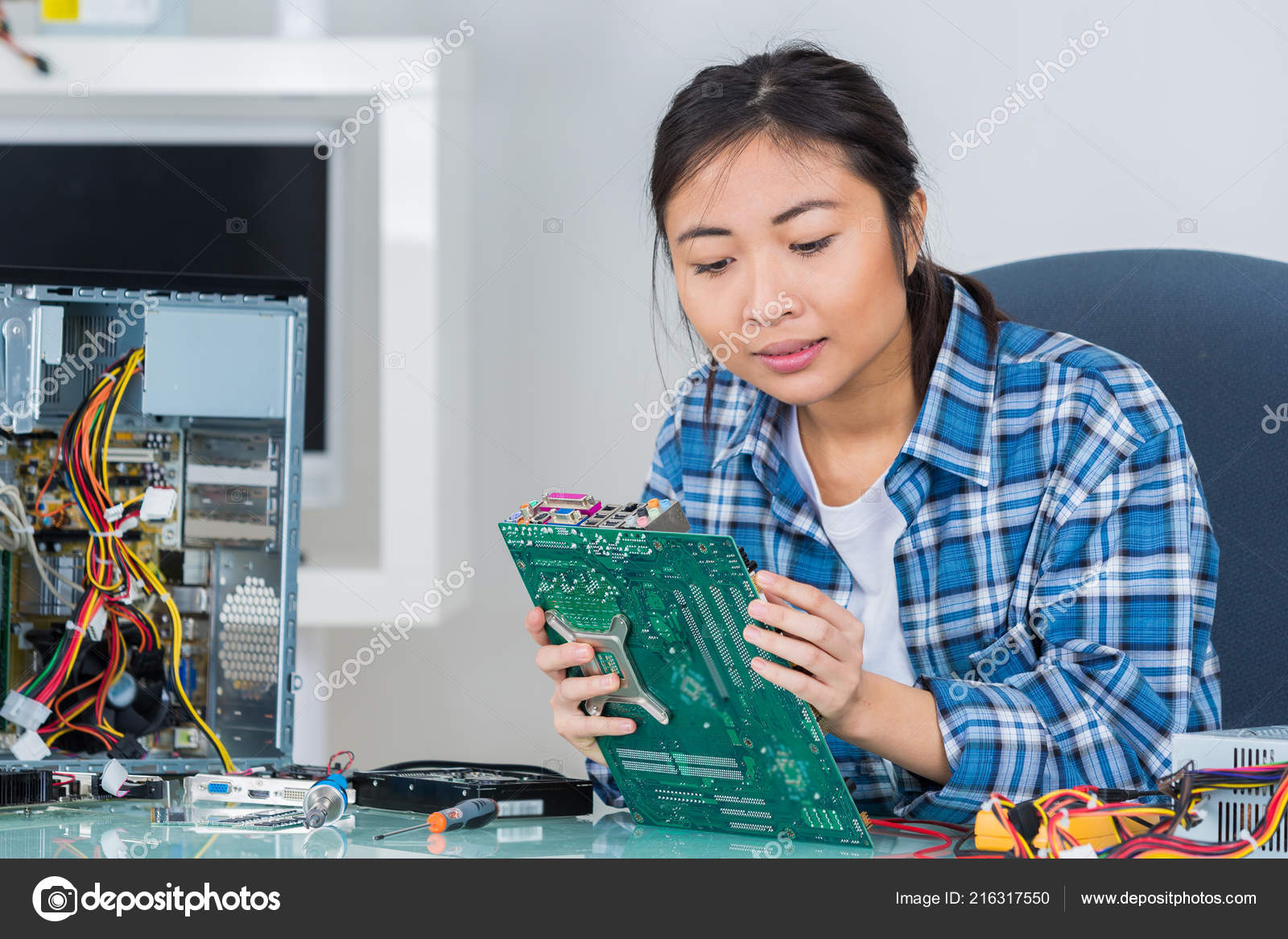 Female Computer Technician