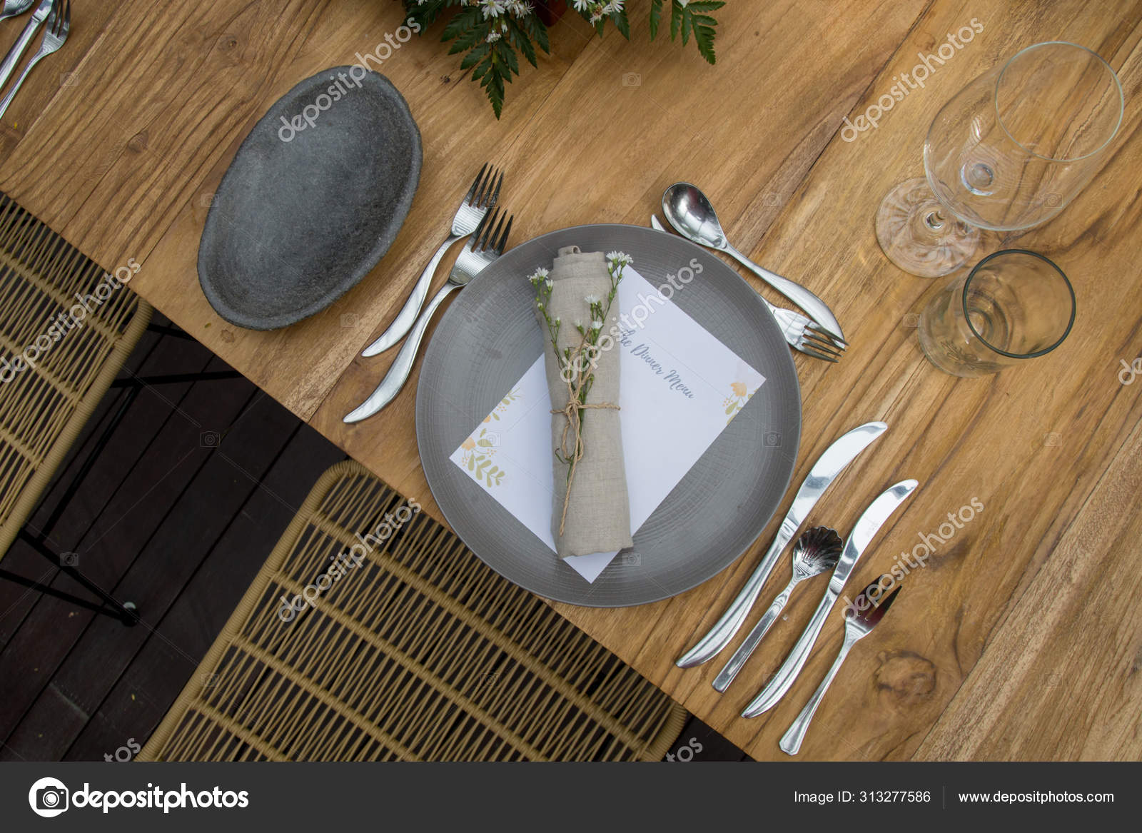 Simple Restaurant Place Setting