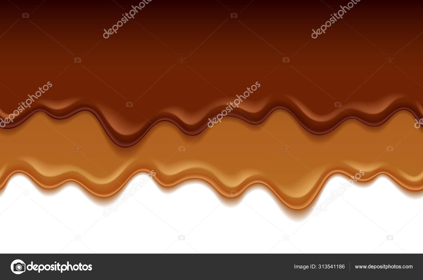 Molten chocolate drips - vector background. Stock Vector Image by ©rea ...