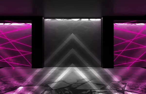 Background of empty room, concrete floor and walls, tiles. Multicolored ...