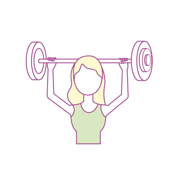 Woman Dumbbell Exercise Vector Illustration Stock Vector by ©stockgiu ...