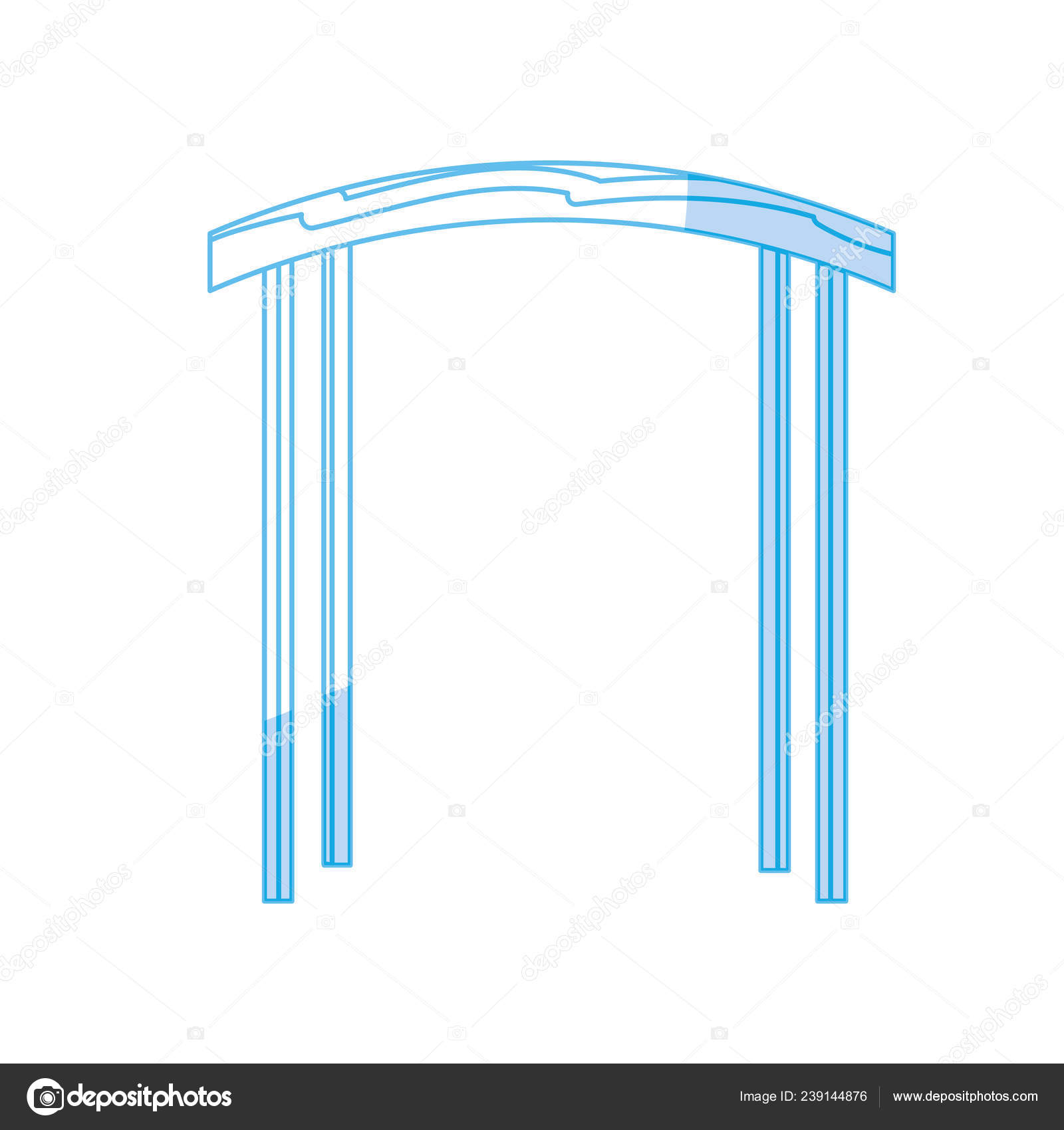 Silhouette Arc Decorative Design Special Celebrate Vector Illustration ...