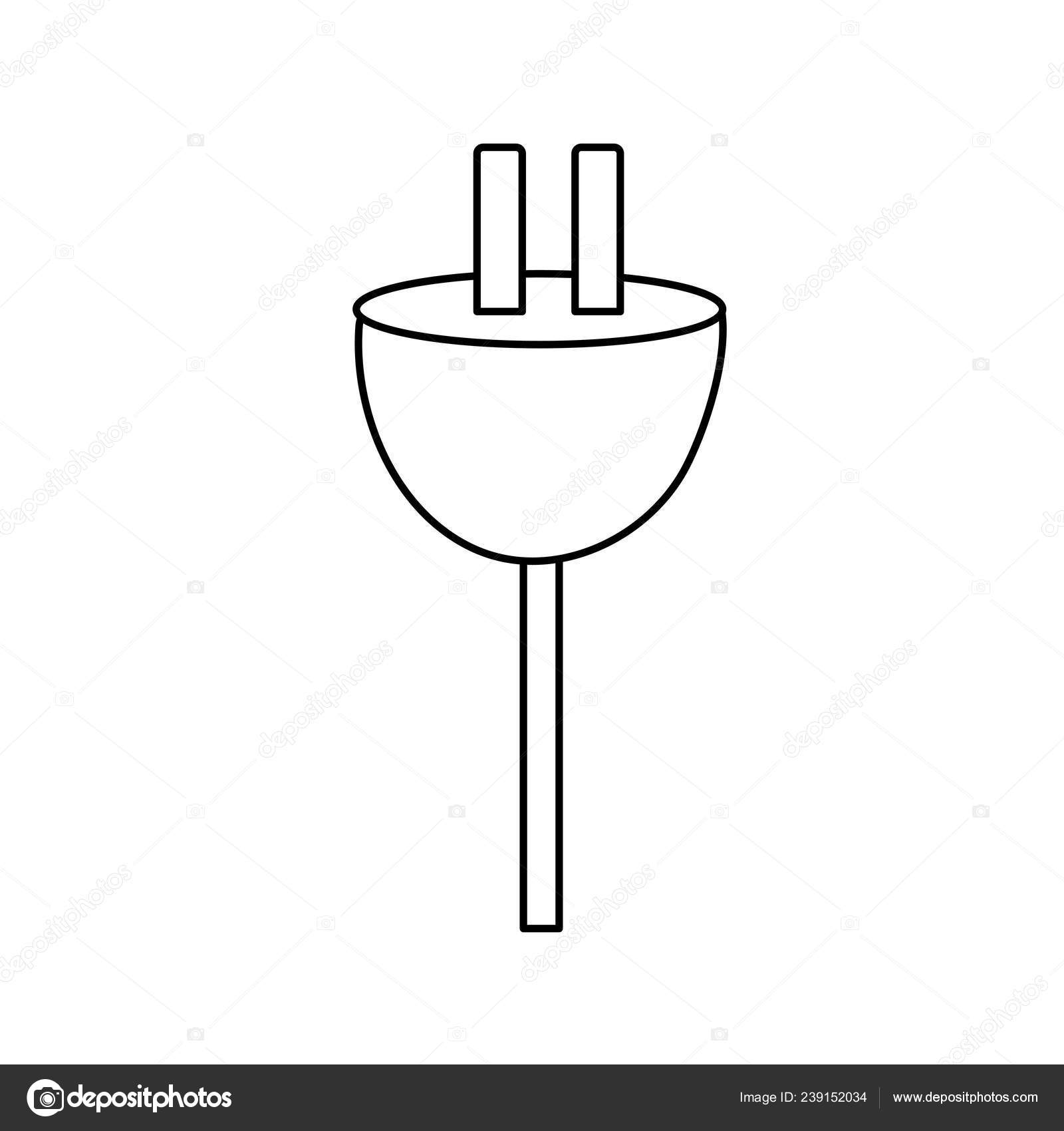 Line Electric Power Cable Voltage Connection Vector Illustration Stock ...