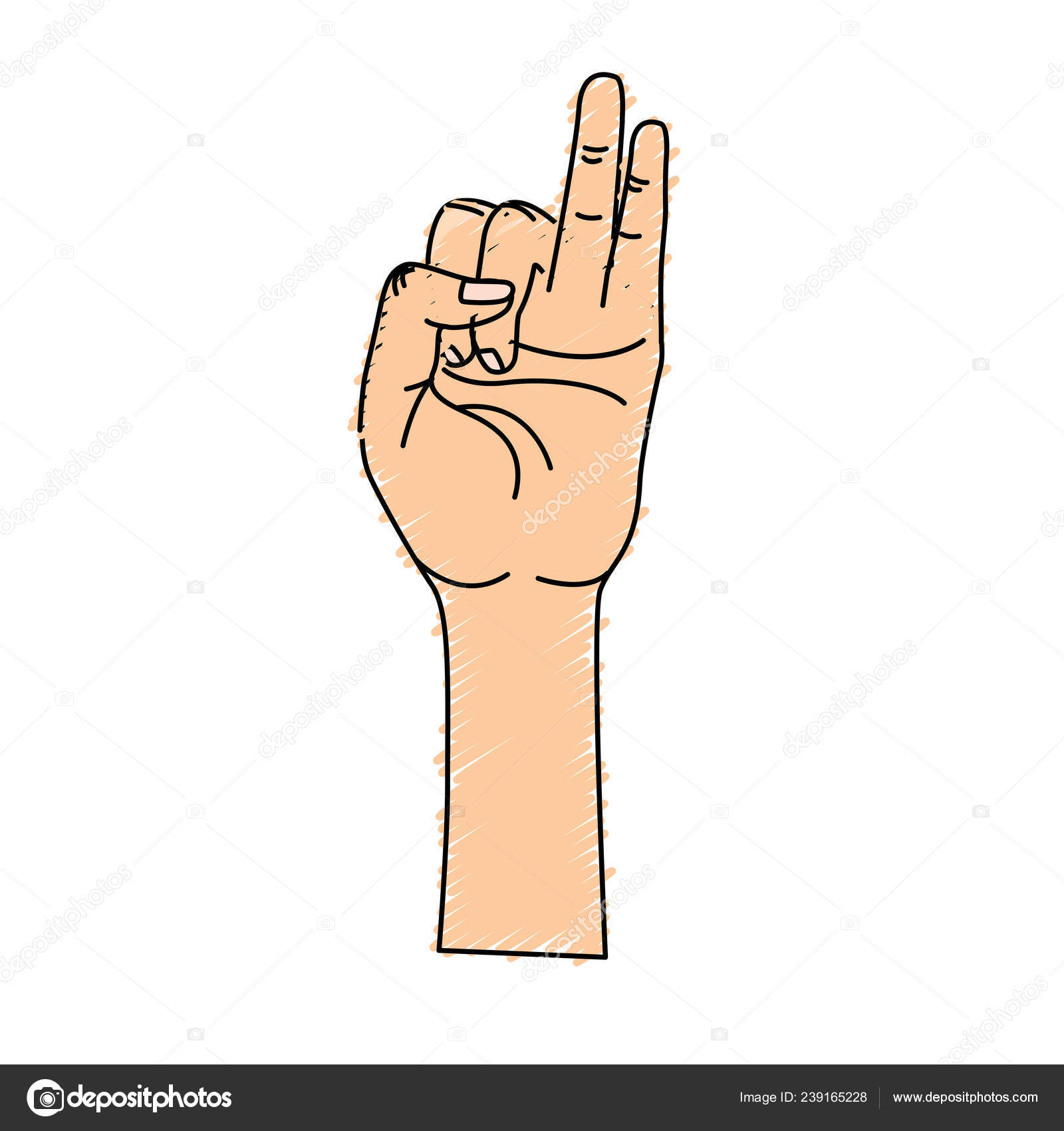Hand Pinky Ring Finger Symbol Vector Illustration Stock Vector by ...