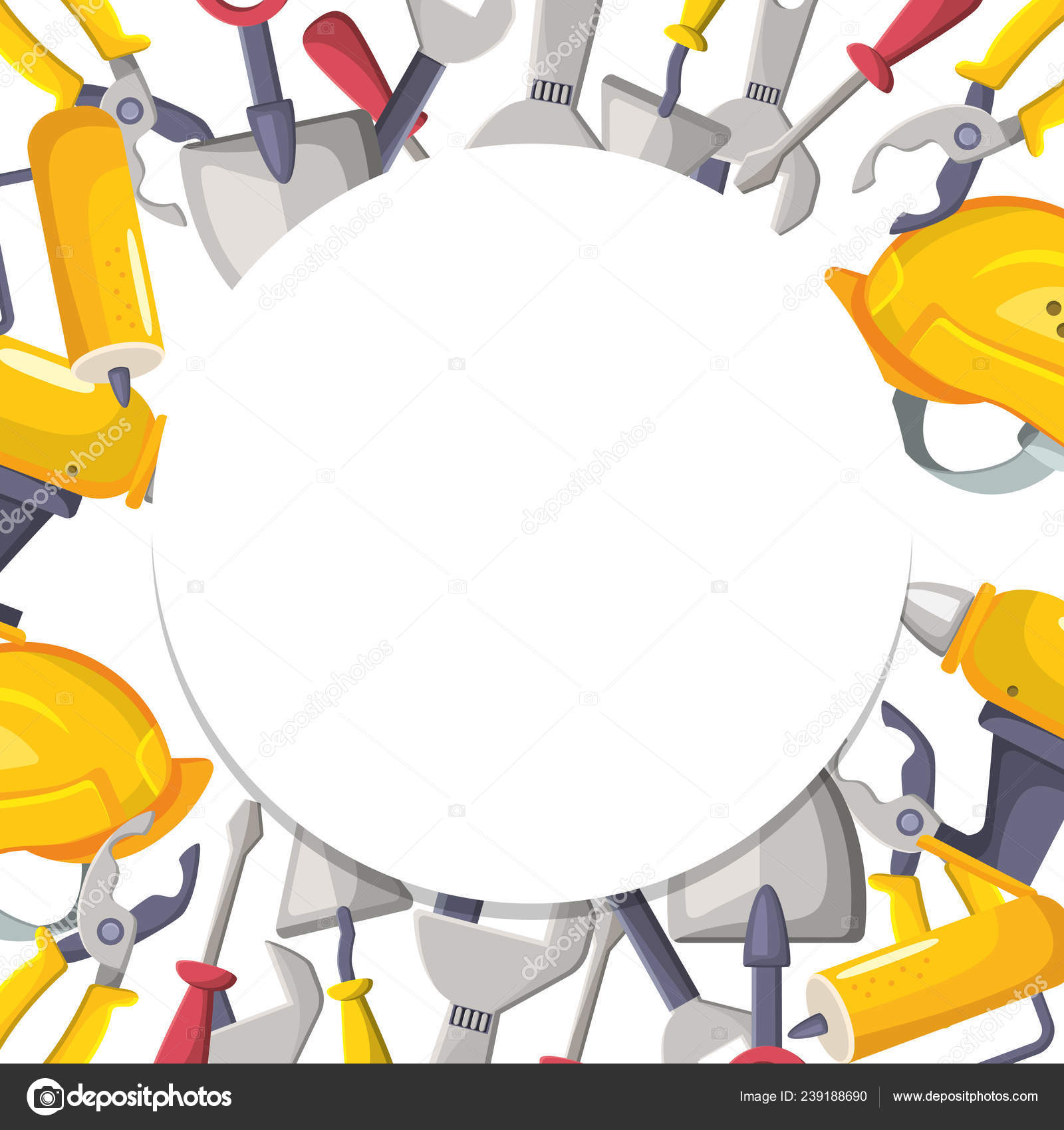 Mechanical Labor Tools Background Design Vector Illustration Stock ...