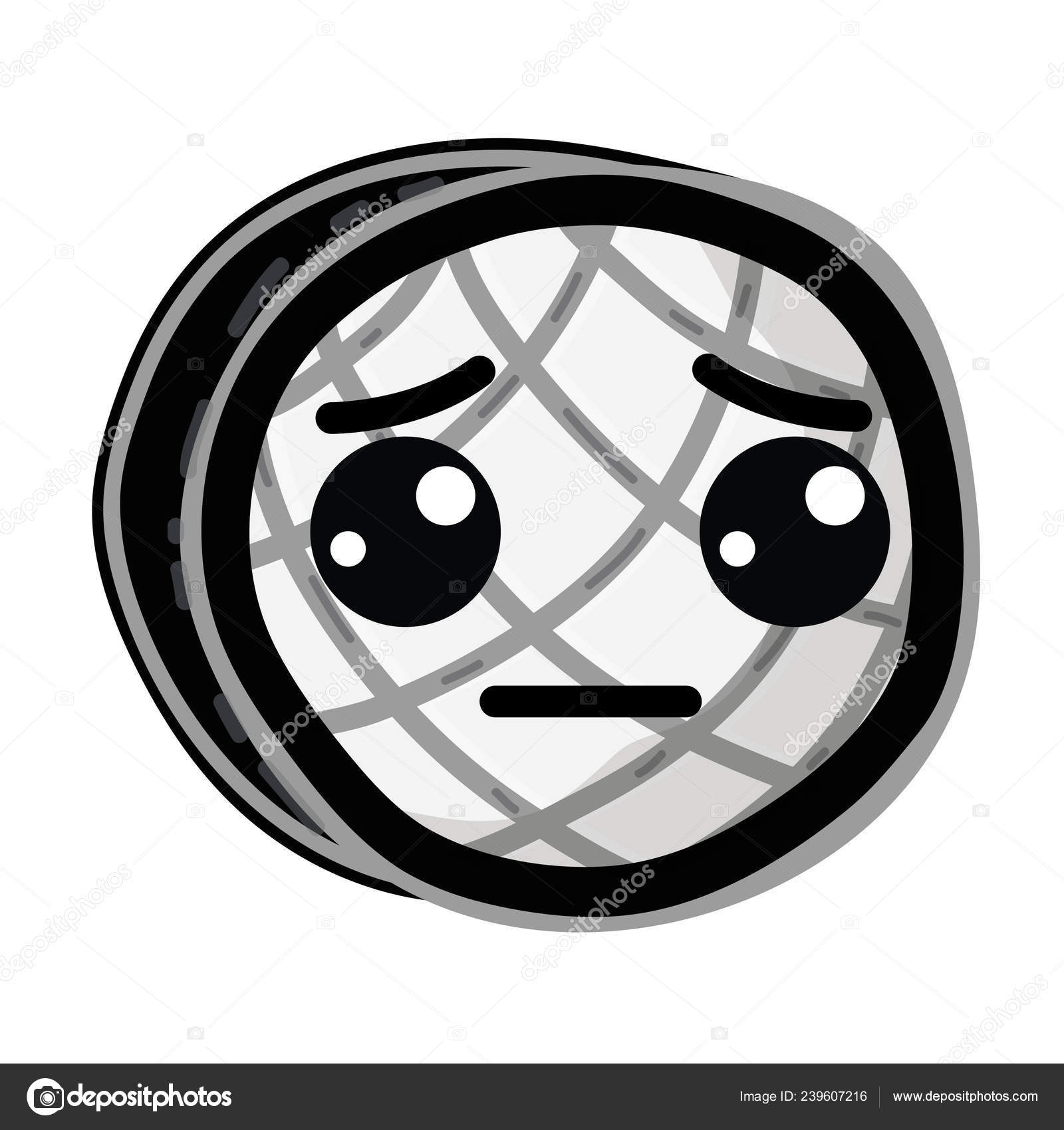 Line Kawaii Cute Sad Waffles Honey Vector Illustration Stock Vector by ...