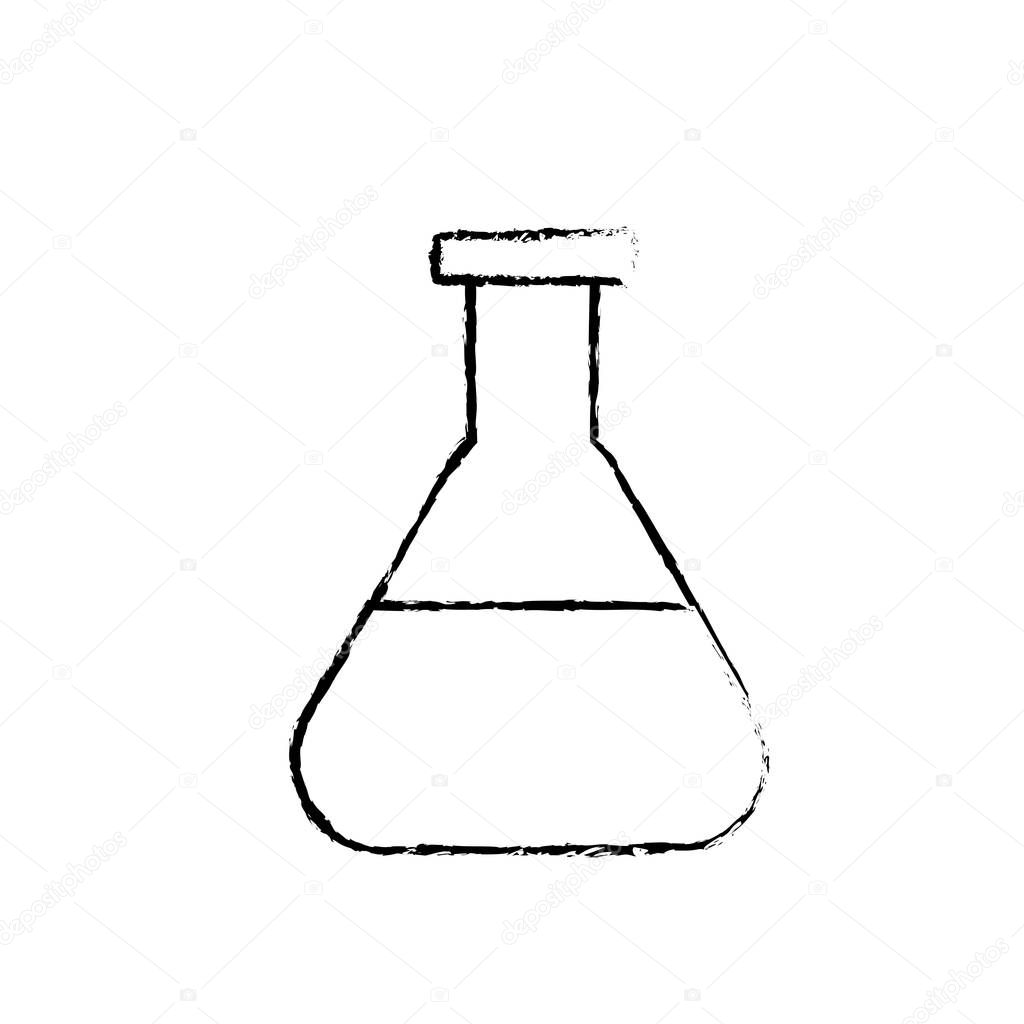 Figura Erlenmeyer Matraz Para Laboratorio Diseño Químico Vector ...