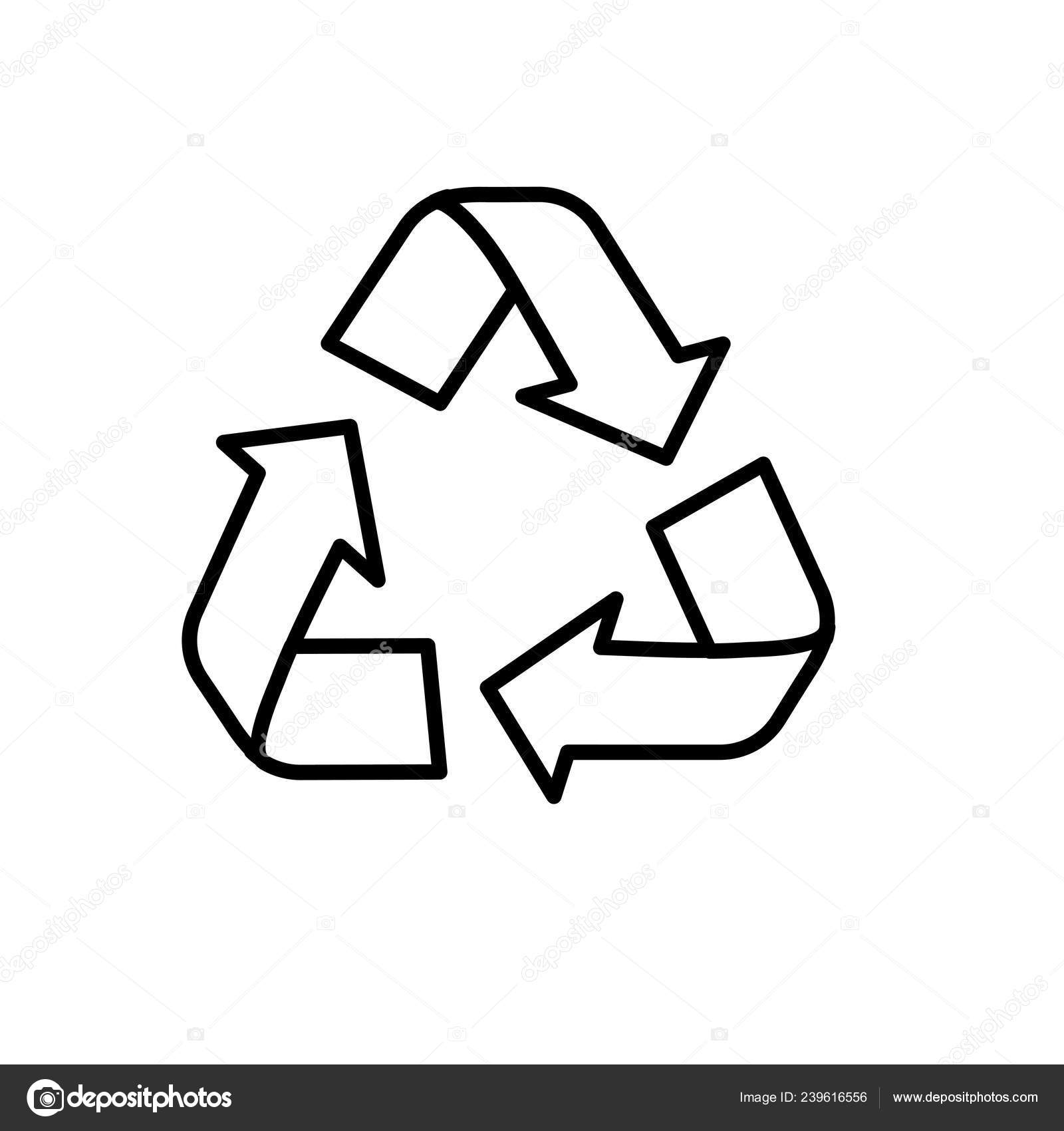 Line Pretty Environment Symbol Recycle Reduce Reuse Vector Illustration ...