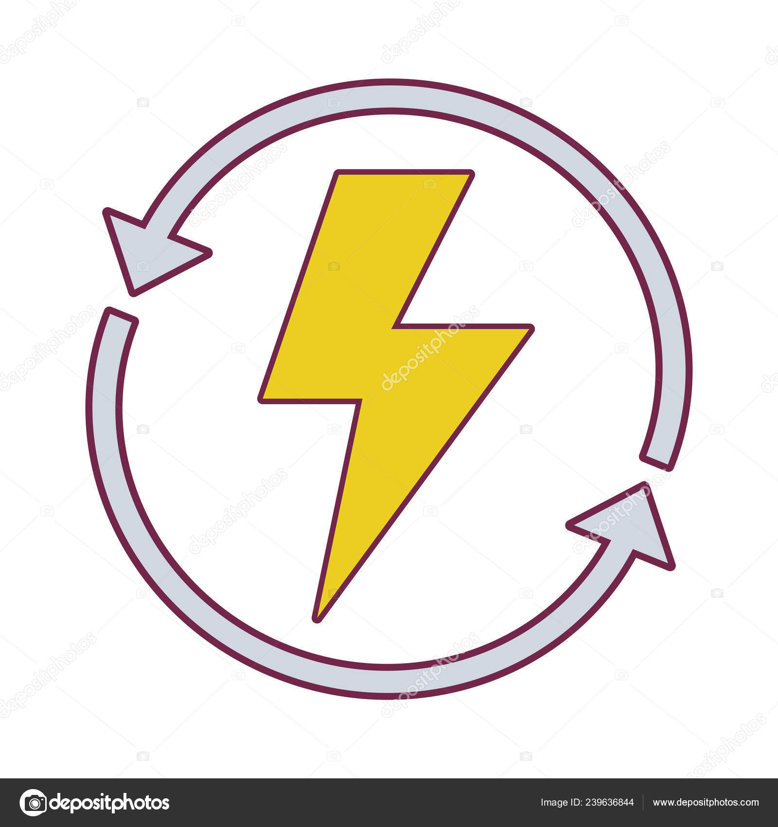 Energy Hazard Symbol Arrows Vector Illustration Stock Vector Image by ...