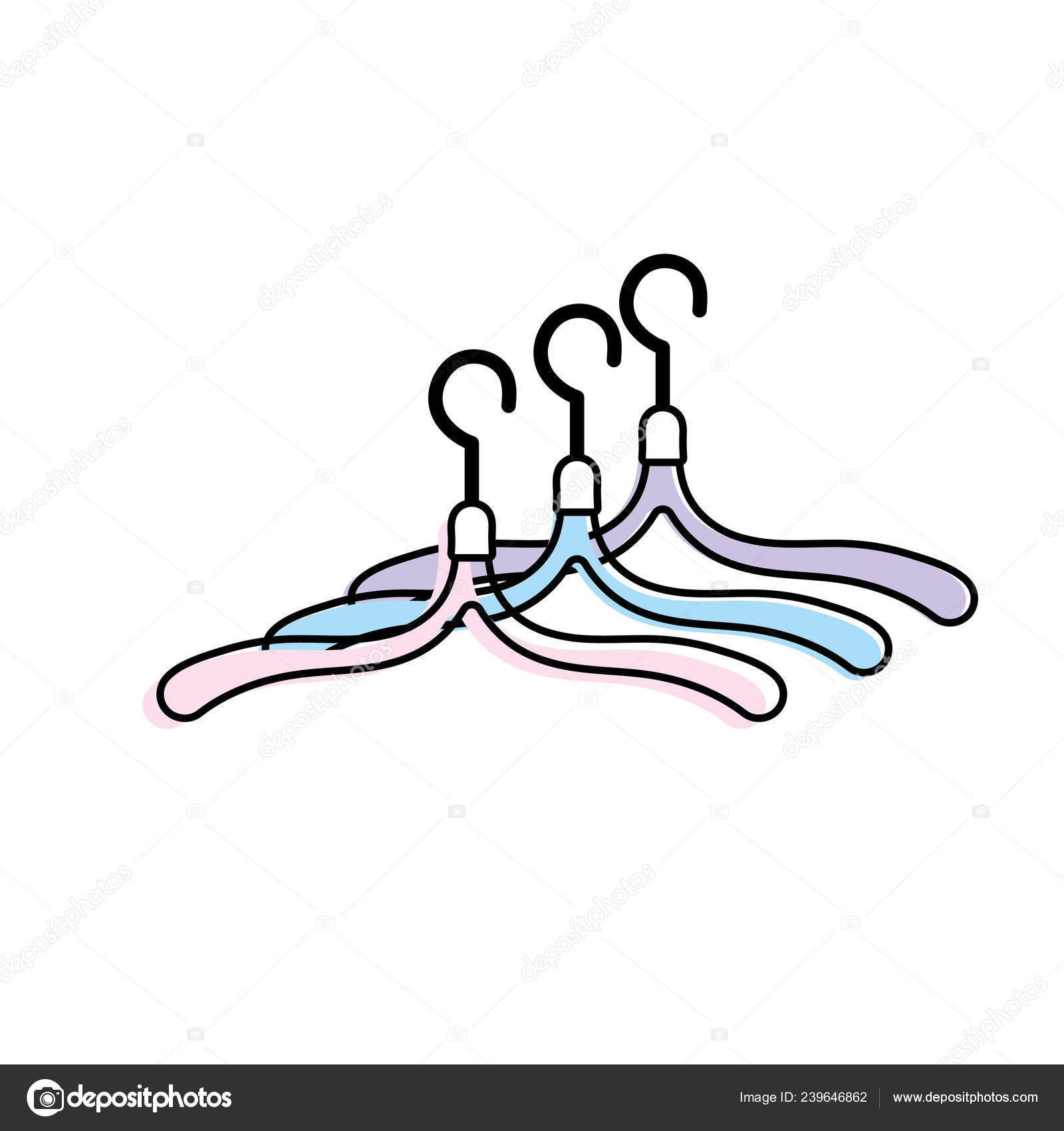 Clothes Hook Object Design Accesory Vector Illustration Stock Vector ...