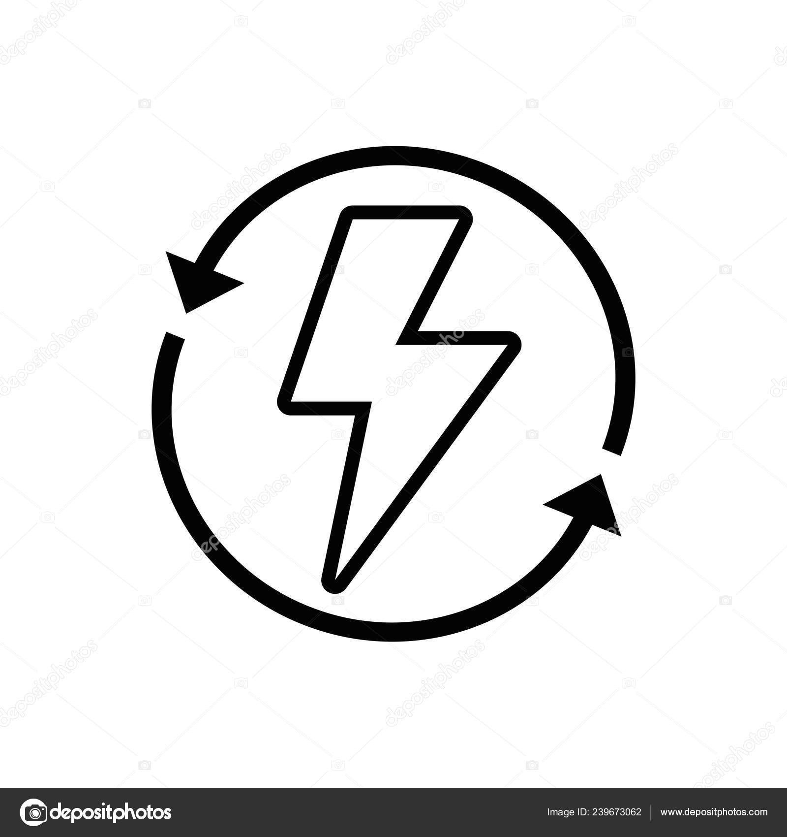 Line Energy Hazard Symbol Arrows Vector Illustration Stock Vector Image ...