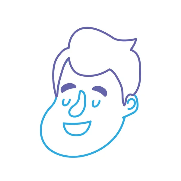 Line Avatar Man Face Hairstyle Design Vector Illustration Stock Vector ...