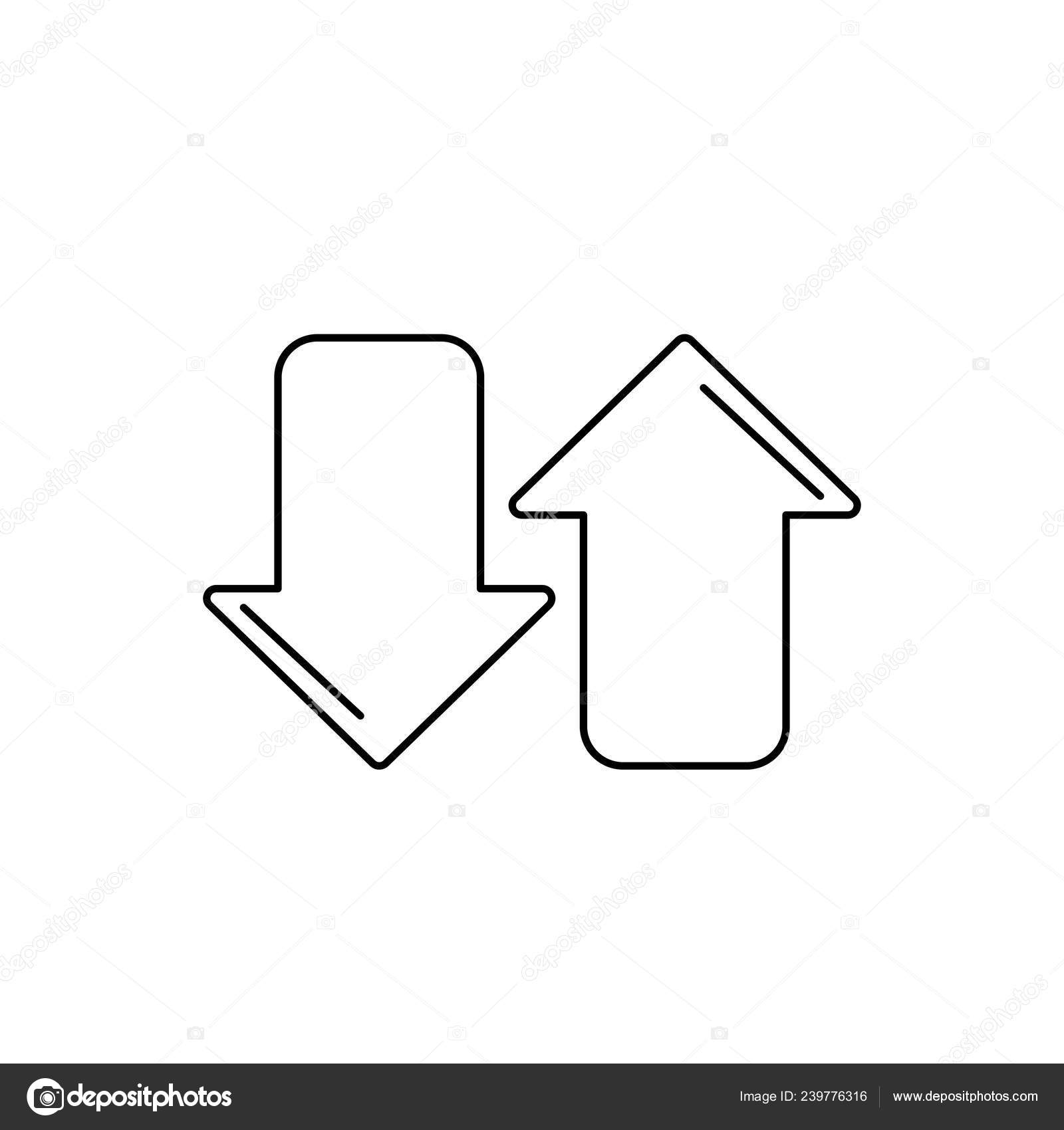 Line Arrows Loading Digital Data Connection Vector Illustration Stock ...