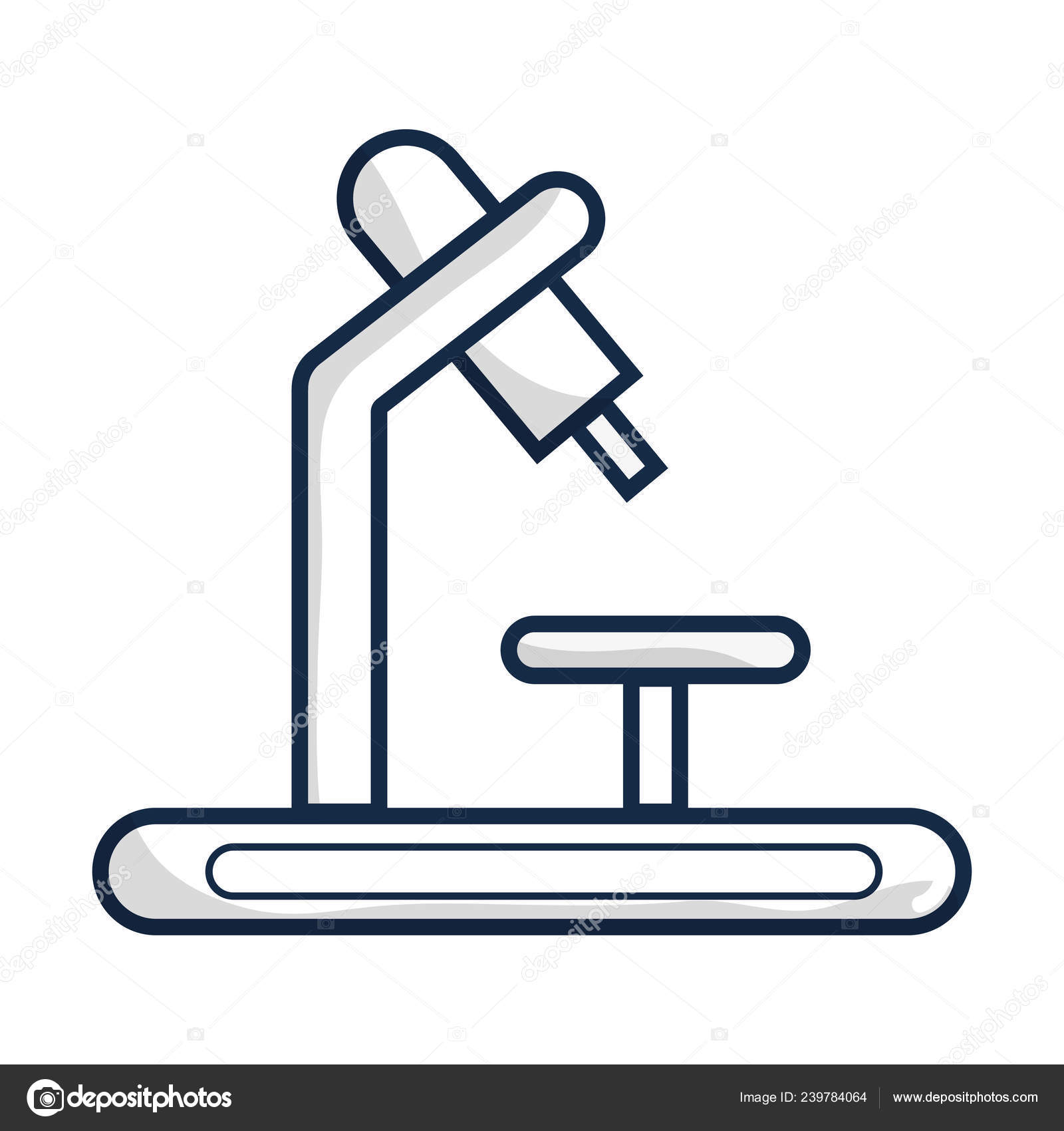 Medical Microscope Biology Discovery Vector Illustration Stock Vector ...