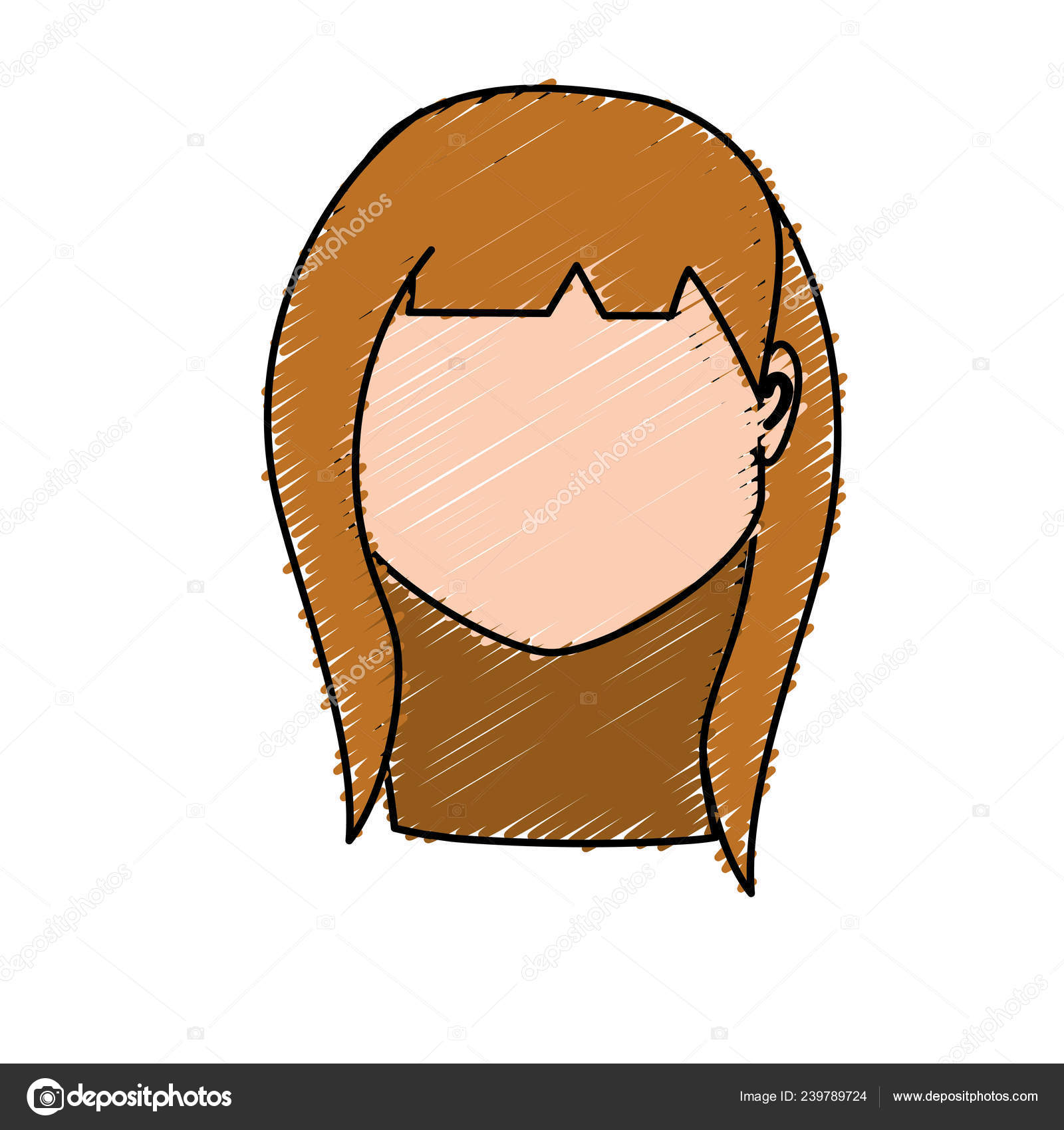 Standard Avatar Frau Social User Vektor Illustration Stock-Vektorbild ...
