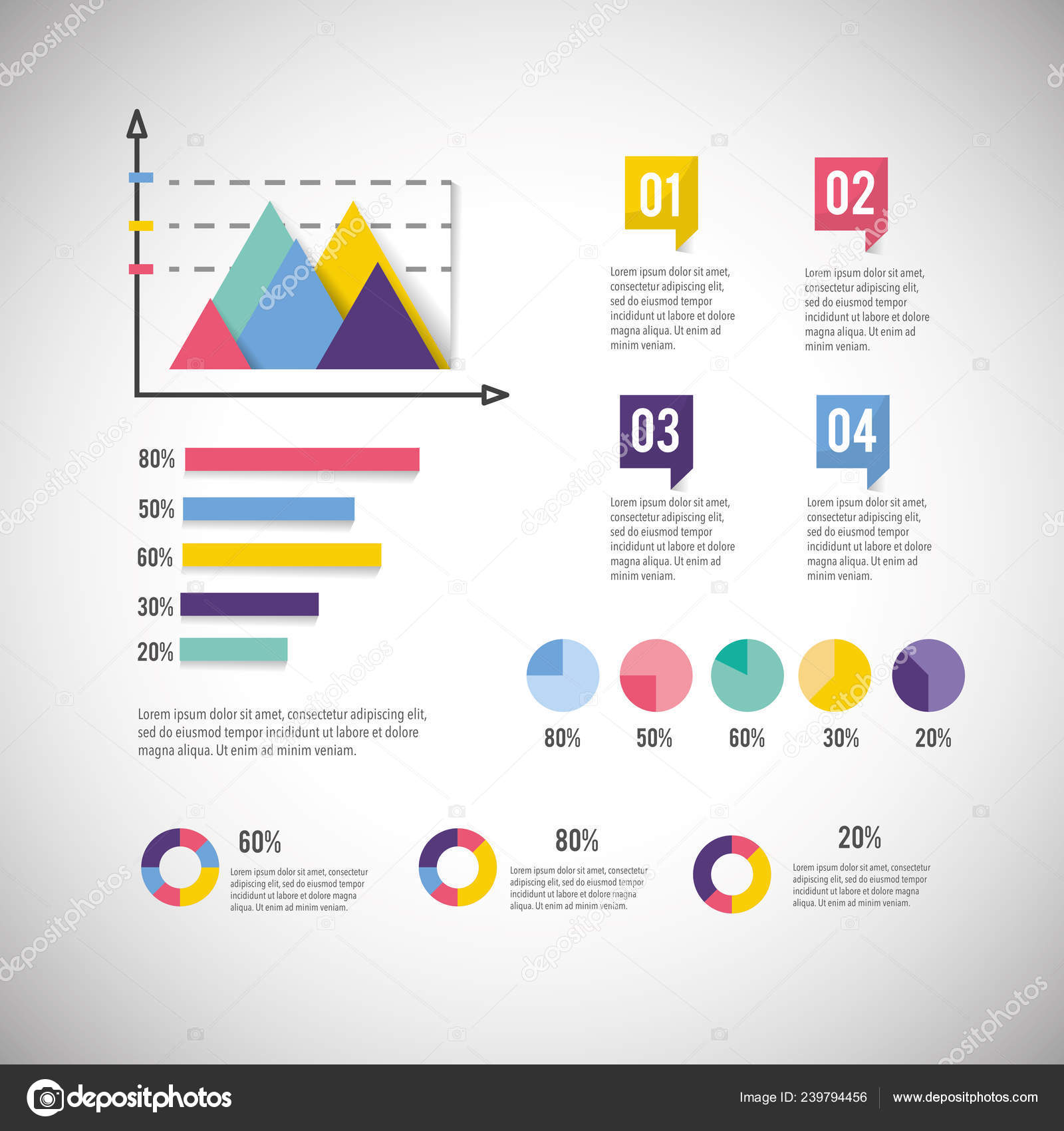 Infographic Business Diagram Data Information Vector Illustration Stock ...