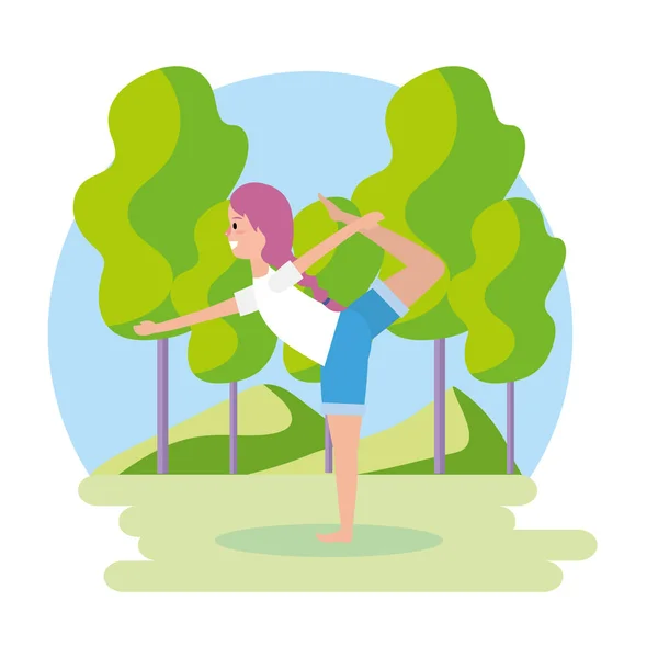 100,000 Tree pose yoga Vector Images | Depositphotos