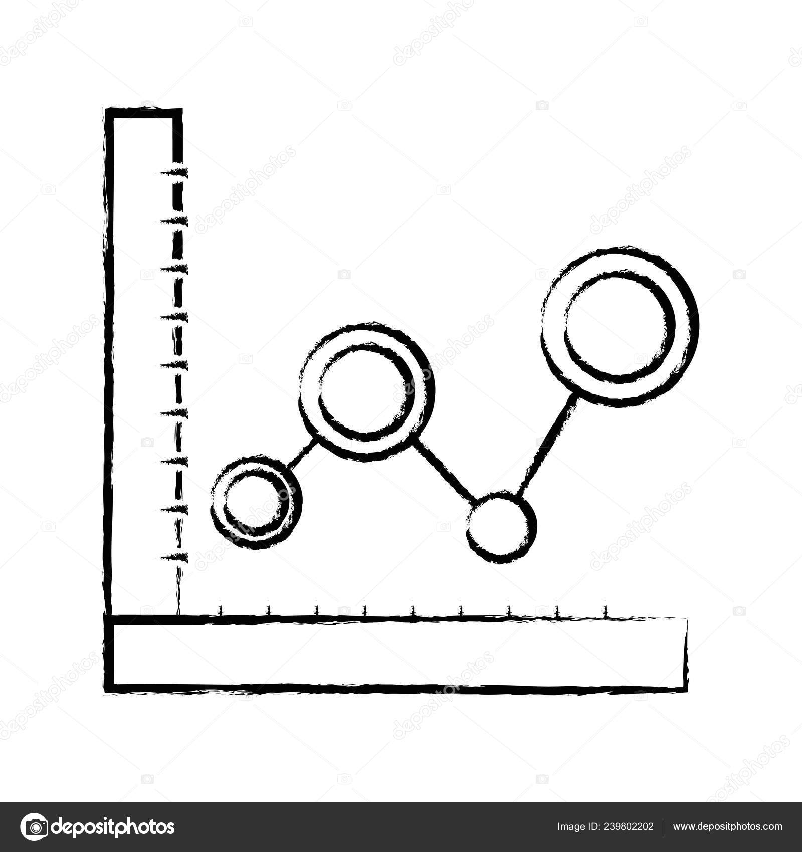Figure Statistics Graphic Diagram Data Line Vector Illustration Stock ...