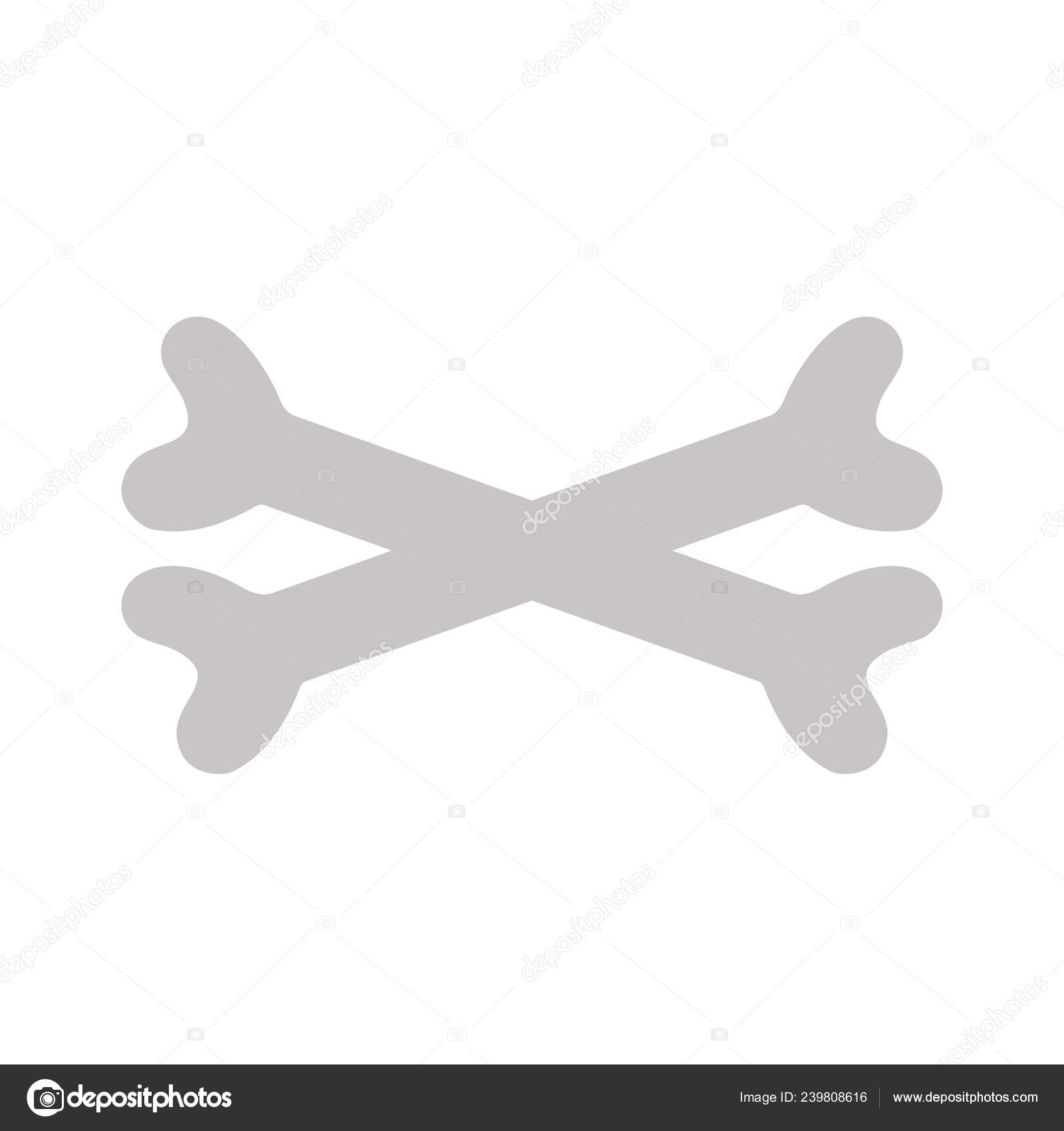 Bones Cross Danger Symbol Caution Alert Vector Illustration Stock ...