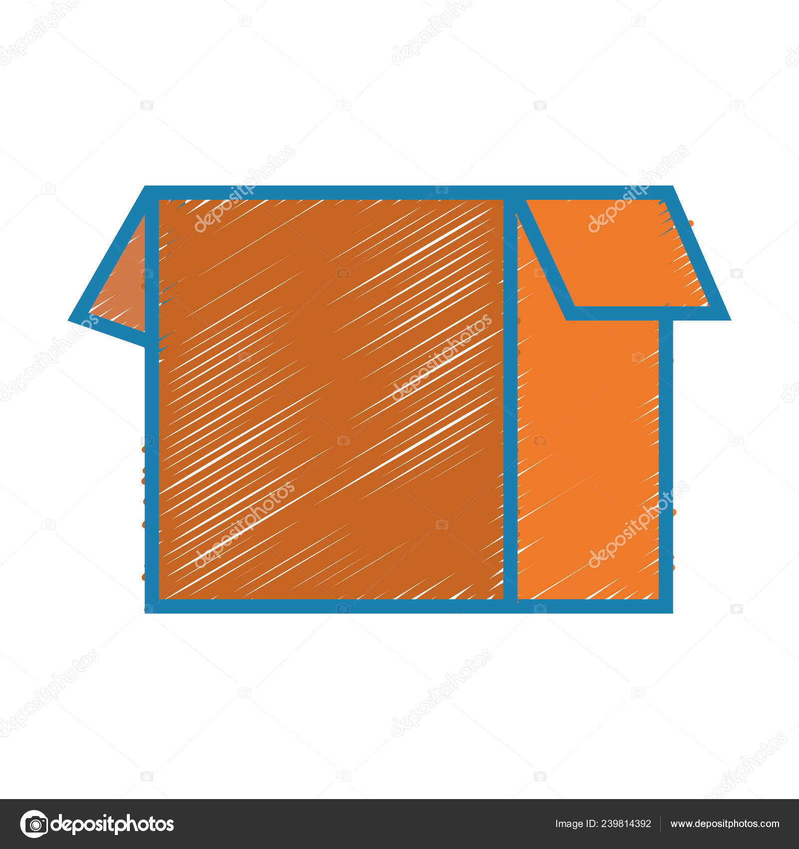 Box Package Open Object Design Vector Illustration Stock Vector Image ...