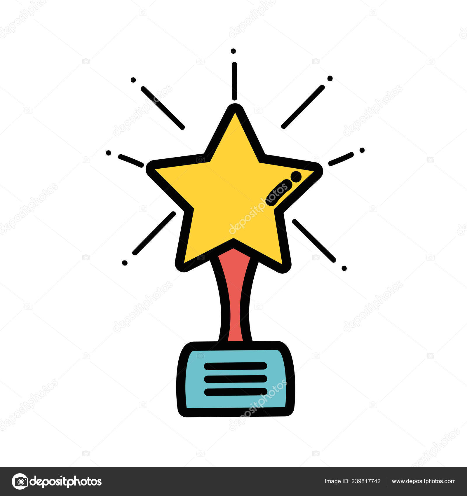 Short Film Star Prize Tool Vector Illustration Stock Vector by ...