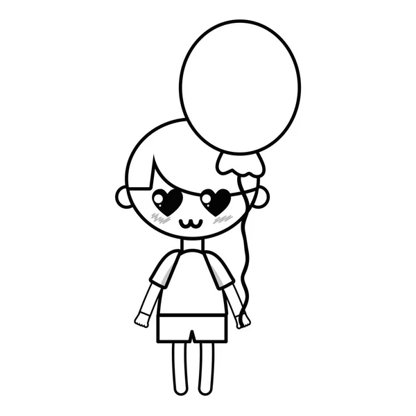 Cute Boy Balloons Hairstyle Design Vector Illustration Stock Vector by ...