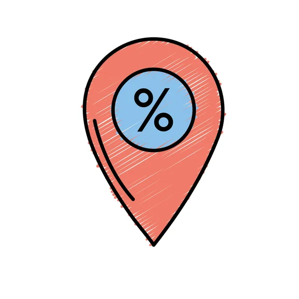 Line Emblem Shopping Percent Symbol Buy Vector Illustration Stock ...