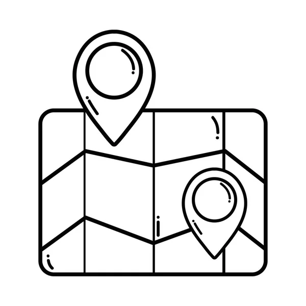 Geography Map Points Location Vector Illustration Stock Vector by ...