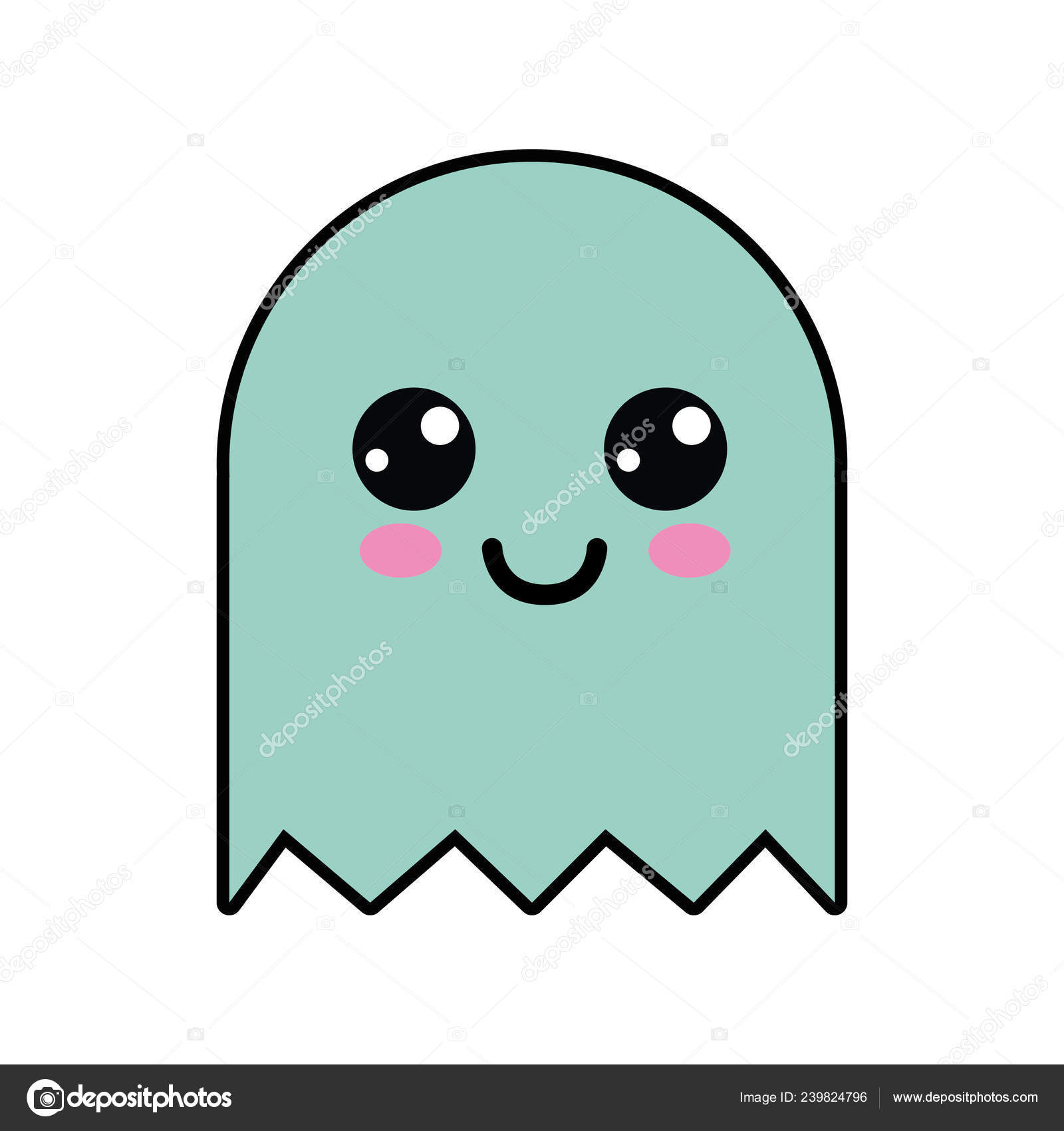 Kawaii Cute Happy Videogame Character Vector Illustration Stock Vector ...