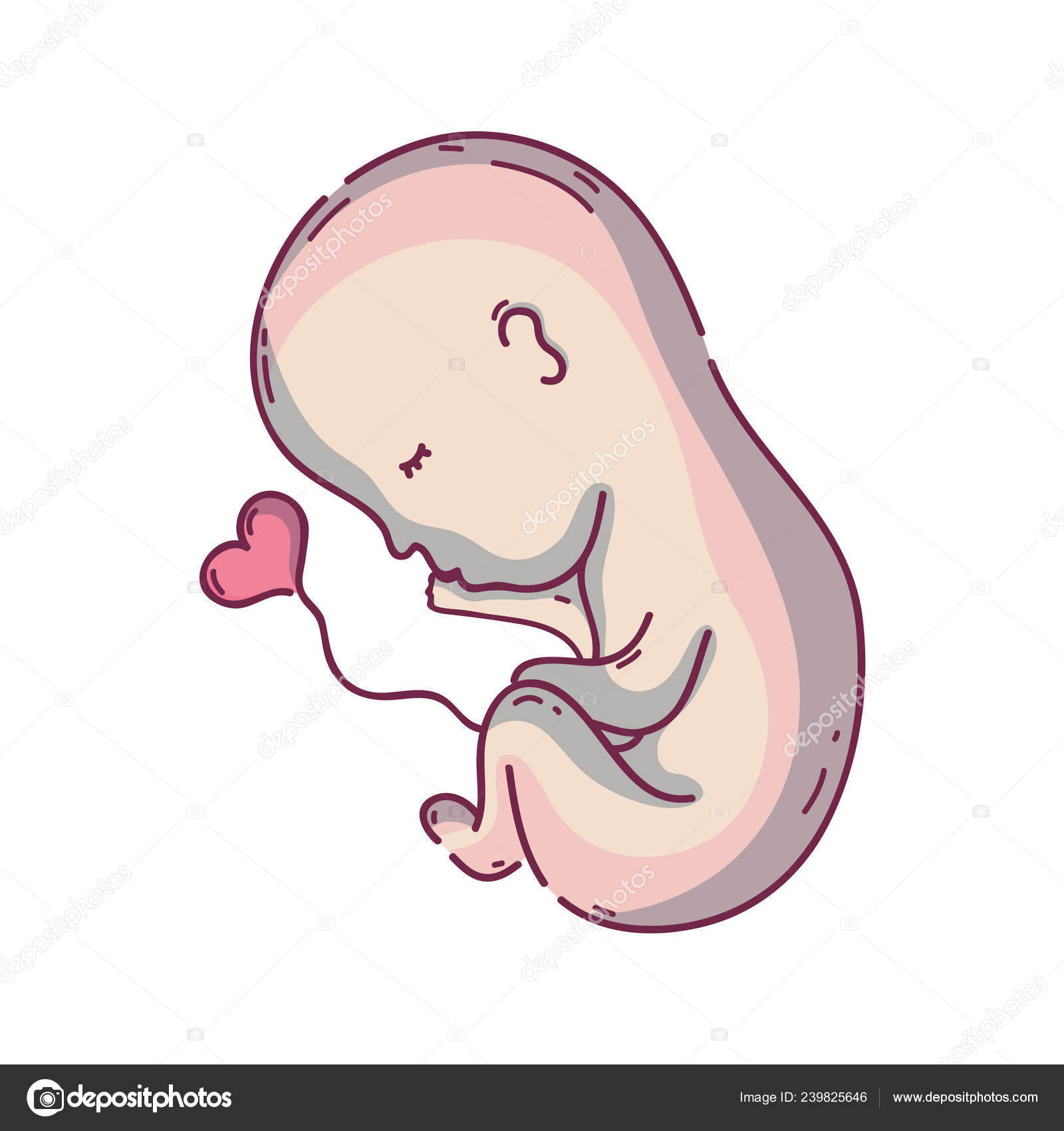 New Life Baby Umbilical Cord Vector Illustration Stock Vector by ...