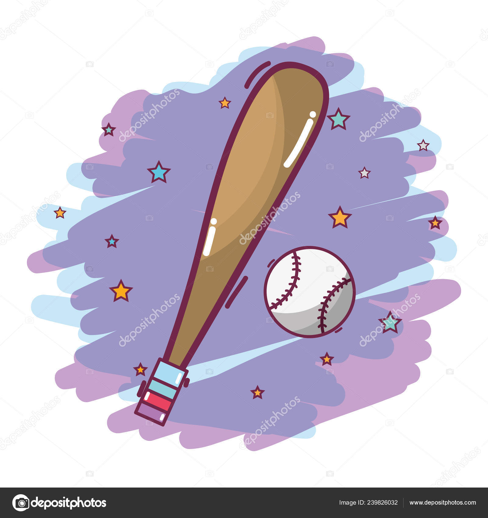 Baseball Ball Play Game Vector Illustration Design Stock Vector Image ...