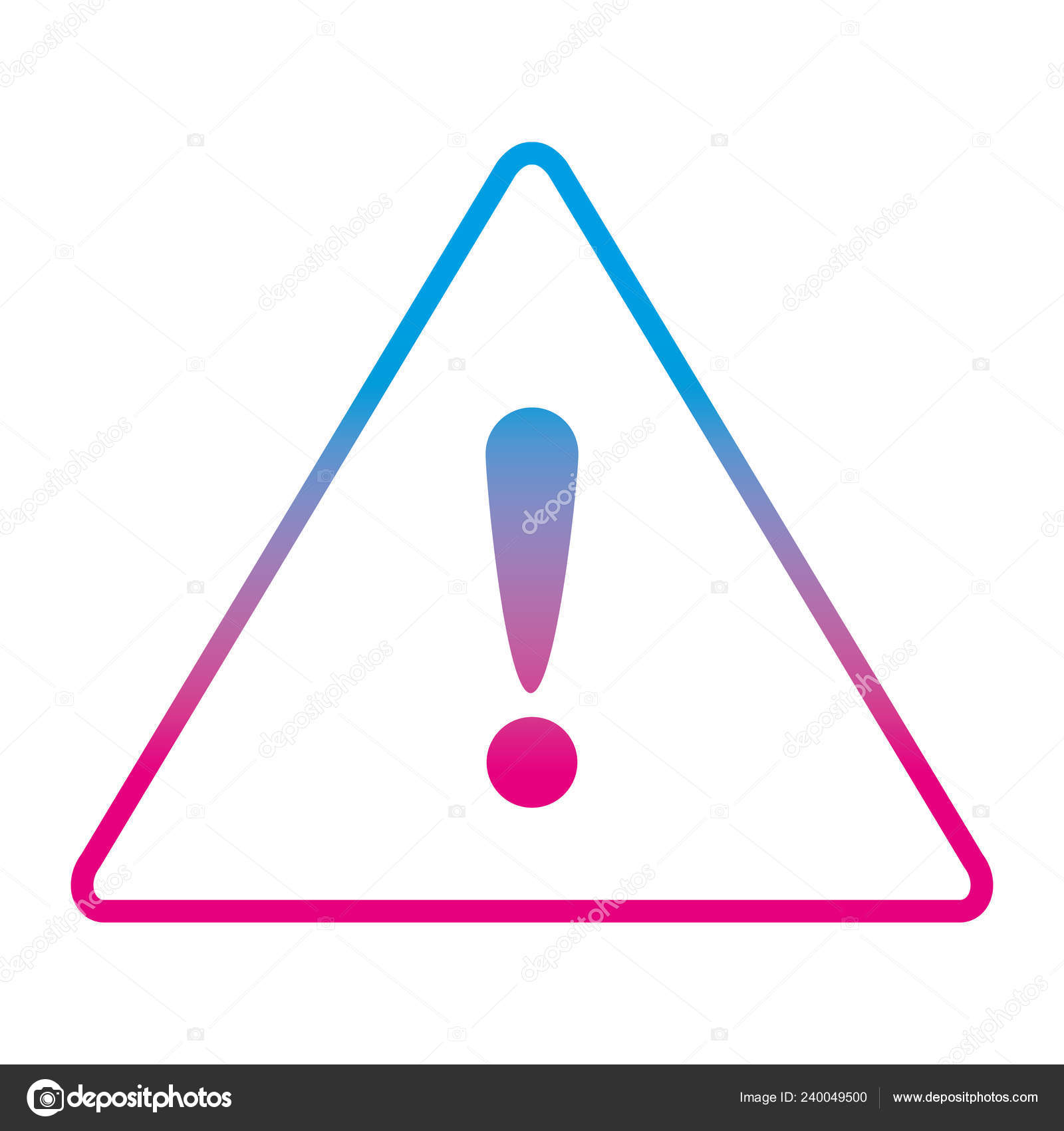 Degraded Line Warning Danger Caution Emblem Sign Vector Illustration ...