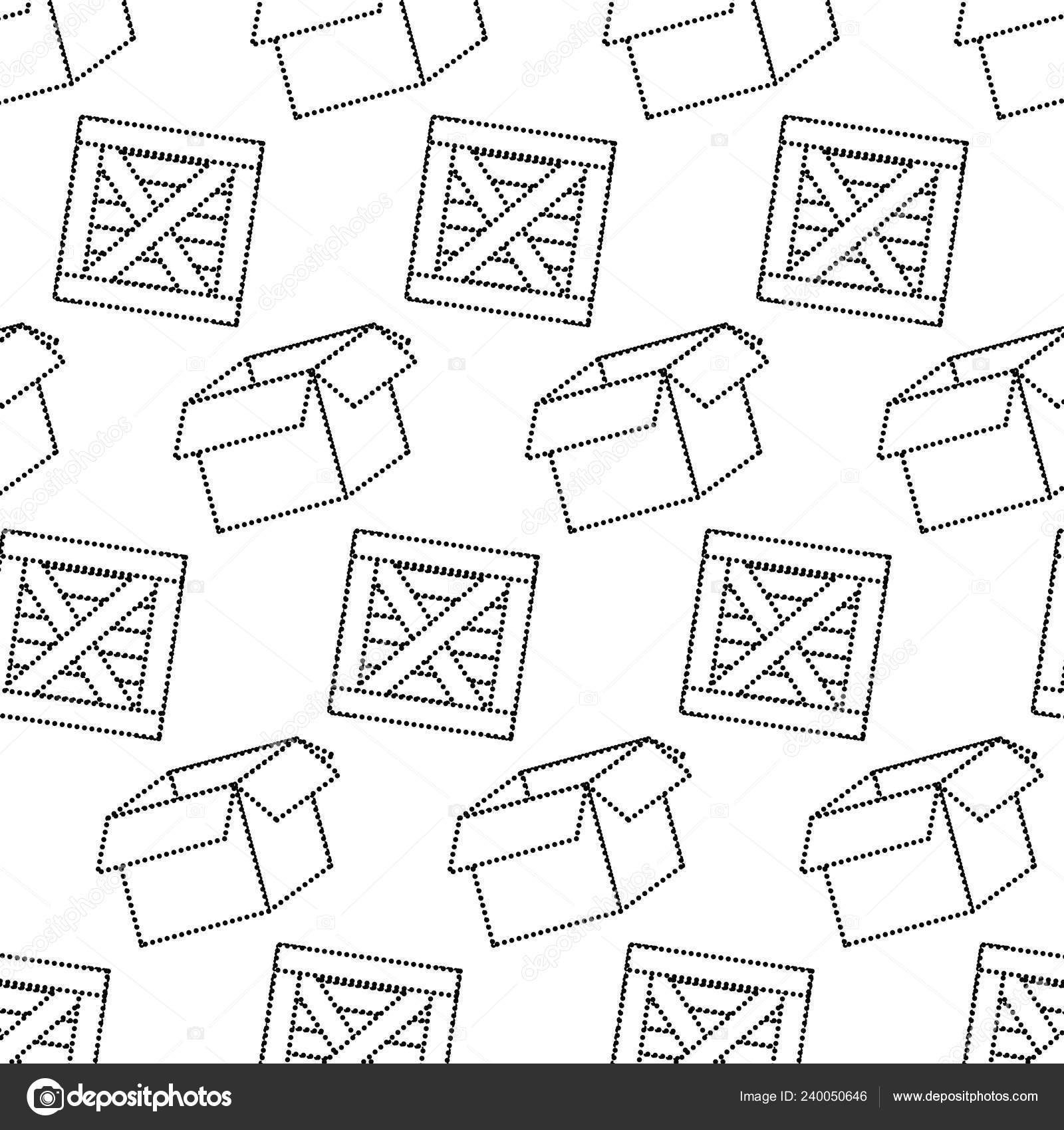 Boxes Packages Carton Wood Seamless Background Vector Illustration ...