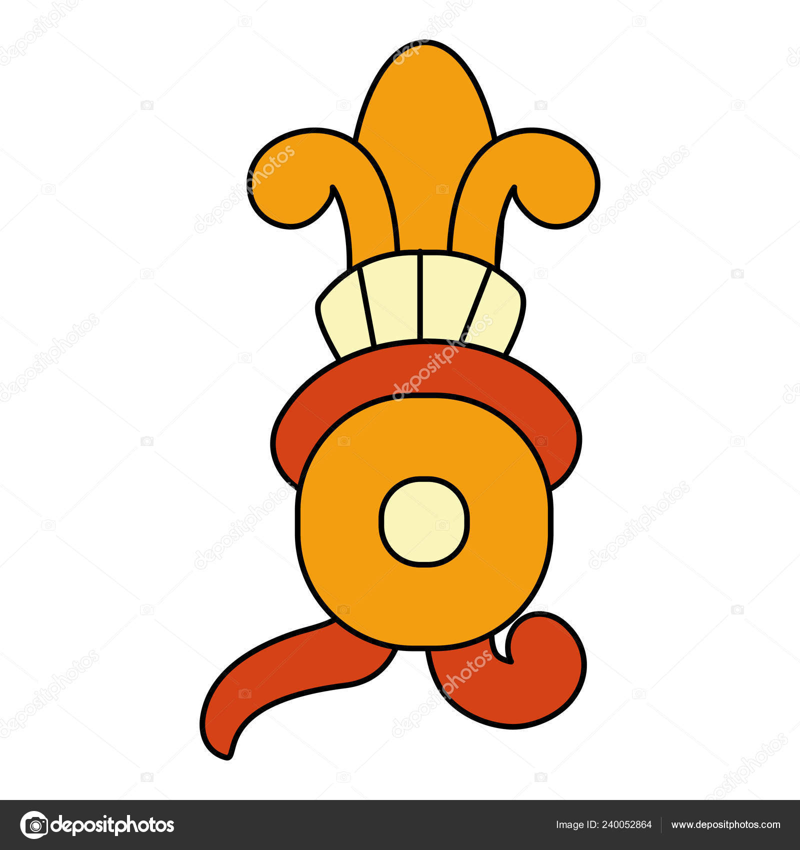 Color Indigenous Xochitl Native Culture Symbol Vector Illustraton Stock ...