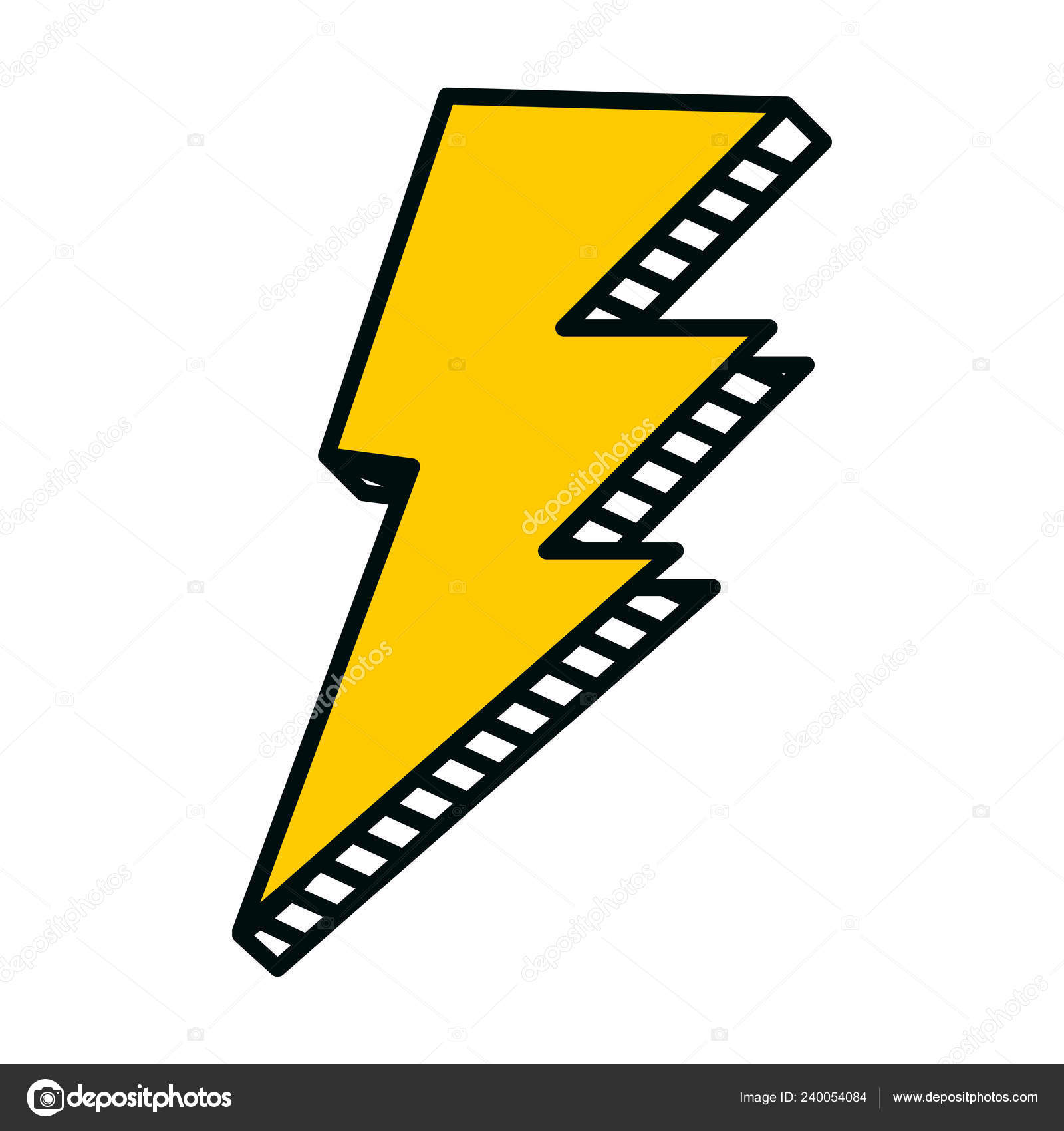 Thunder Graphic Shape Icon Design Vector Illustration Stock Vector ...