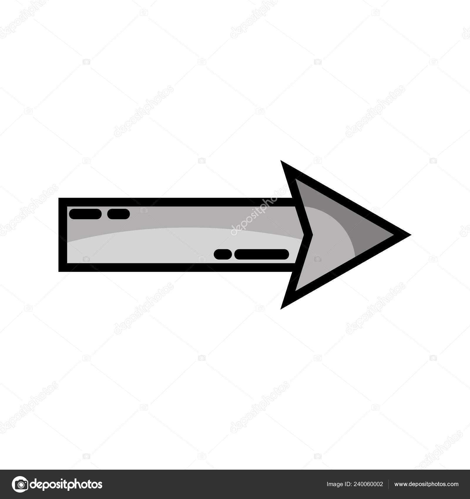 Grayscale Web Arrow Load Icon Vector Illustration Stock Vector Image by ...