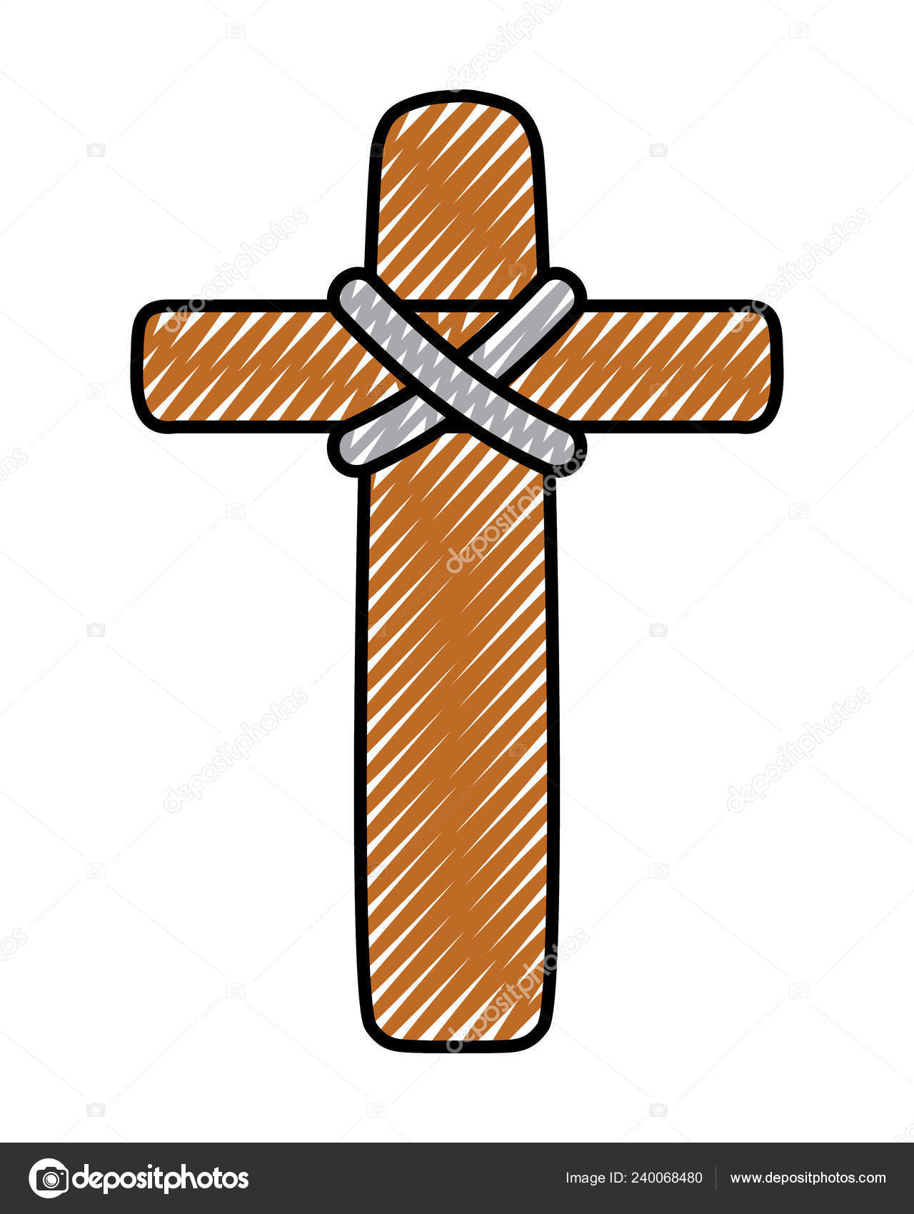 Cruz Católica Ilustración Vectorial Vector de stock #240068480 de ©stockgiu