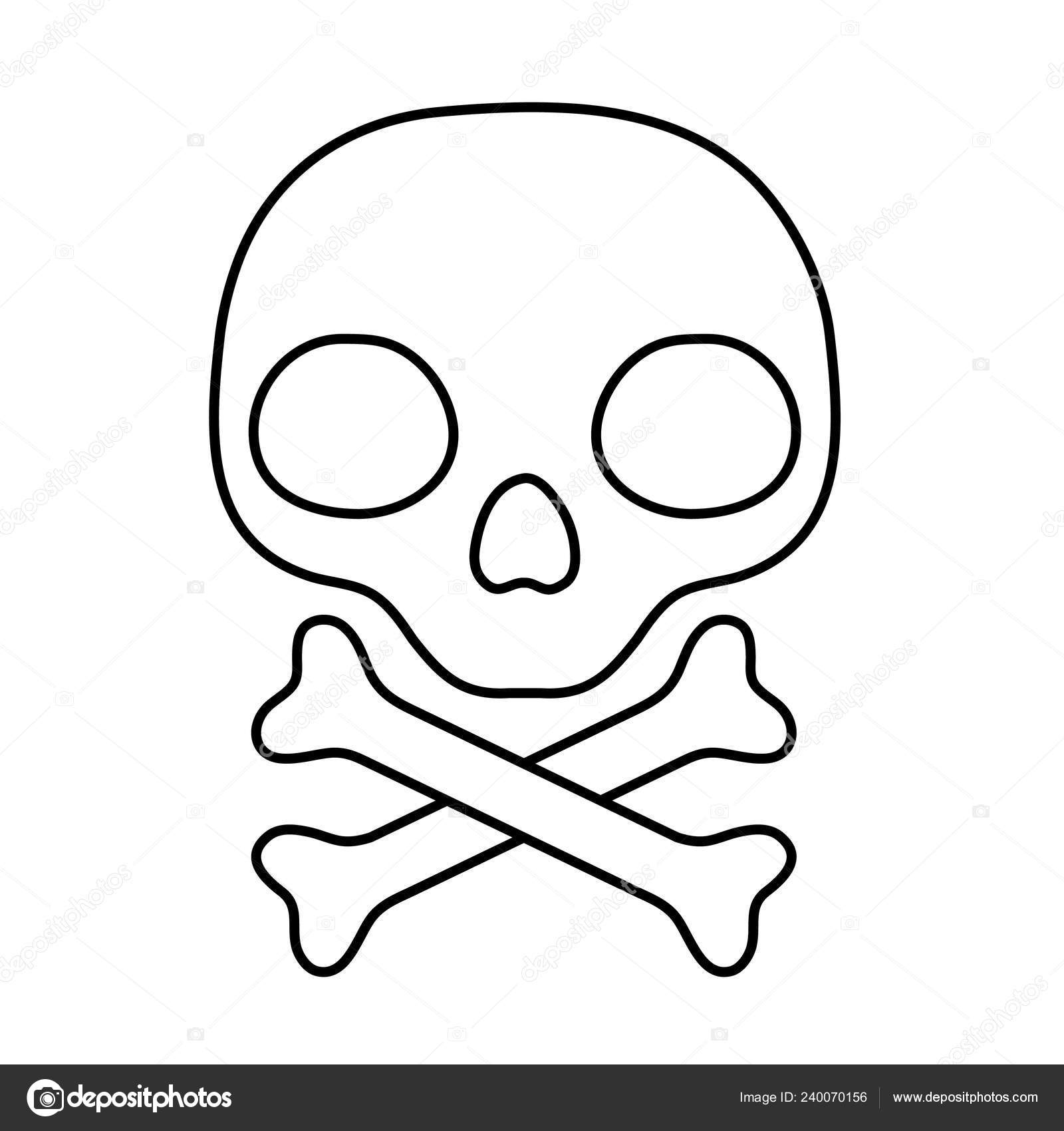 Danger Skull Warning Death Symbol Vector Illustration Stock Vector by ...