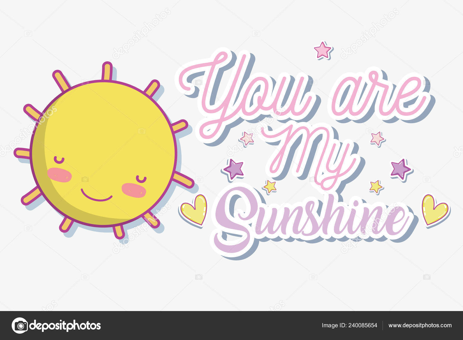 Beautiful Card Message Cartoons Kids Vector Illustration Graphic Design ...