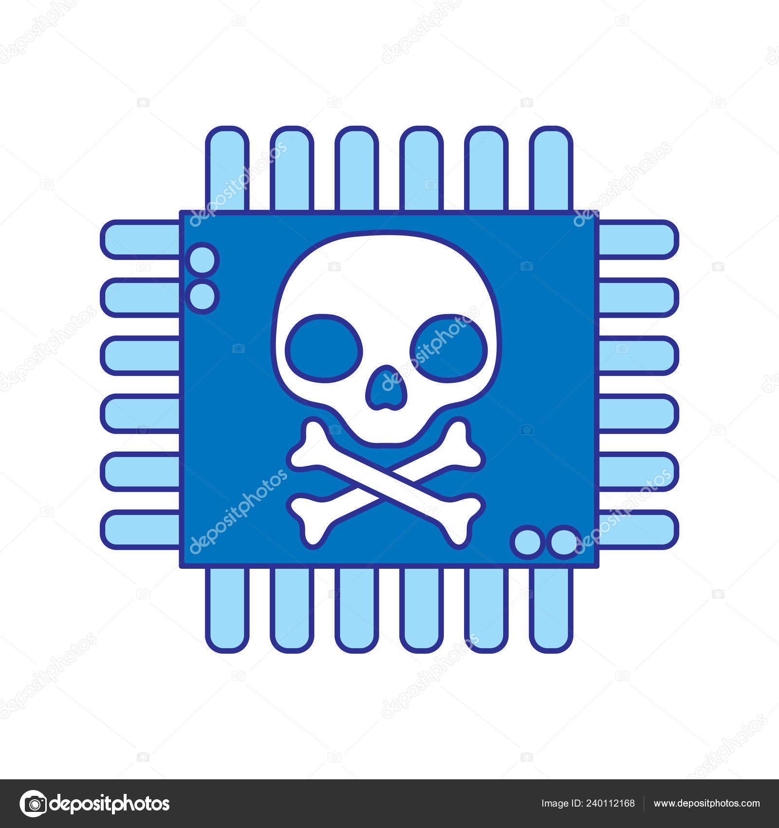 Danger Skull Warning Death Symbol Vector Illustration Stock Vector by ...