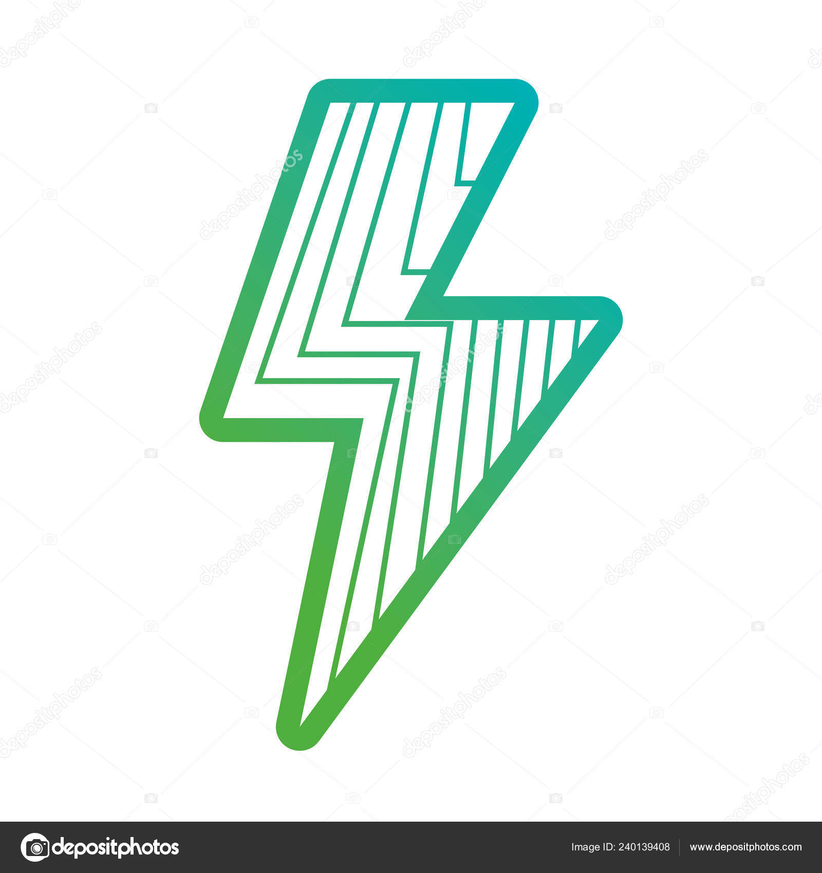 Line Energy Hazard Power Symbol Vector Illustration Stock Vector Image ...