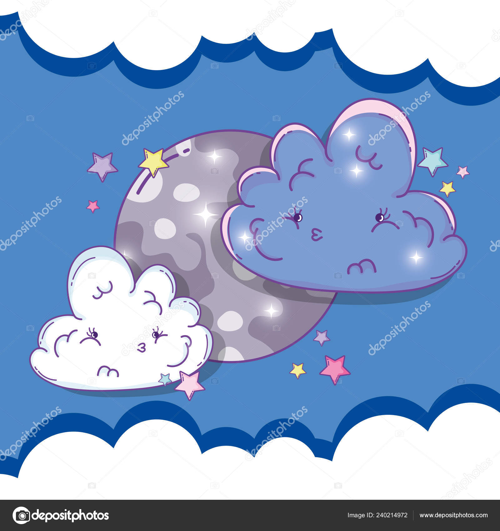 Sad Moon Clipart