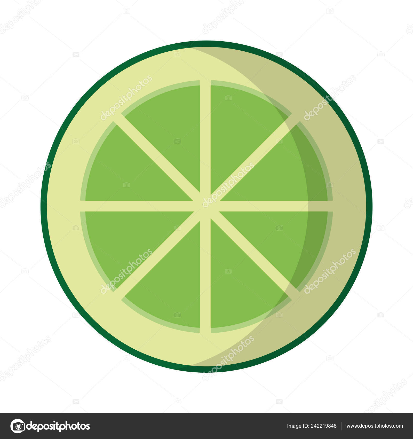 Slice Lemon Delicious Organic Fruit Vector Illustration Stock Vector ...