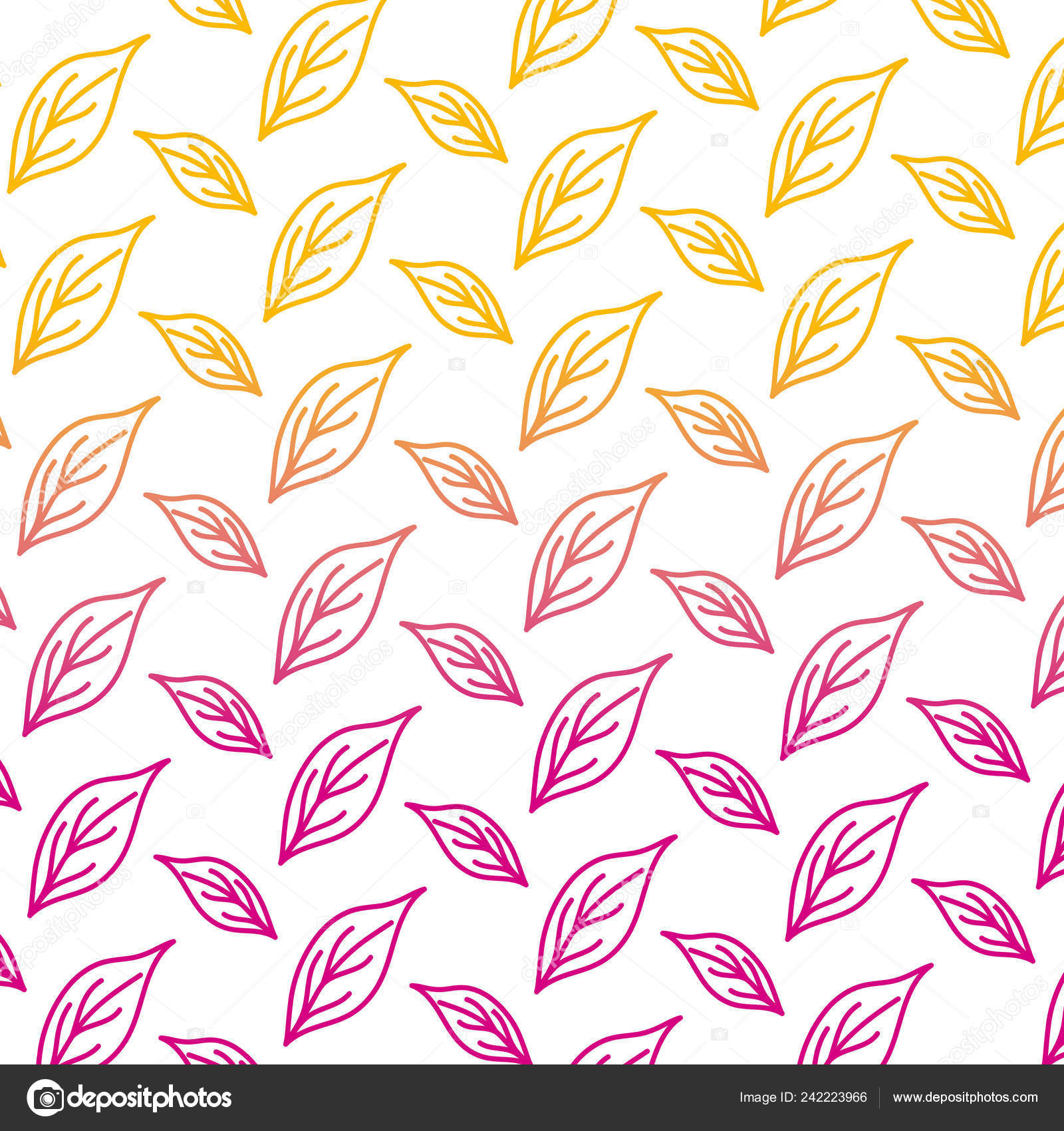 Degraded Line Cute Exotic Leaf Style Background Vector Illustration ...