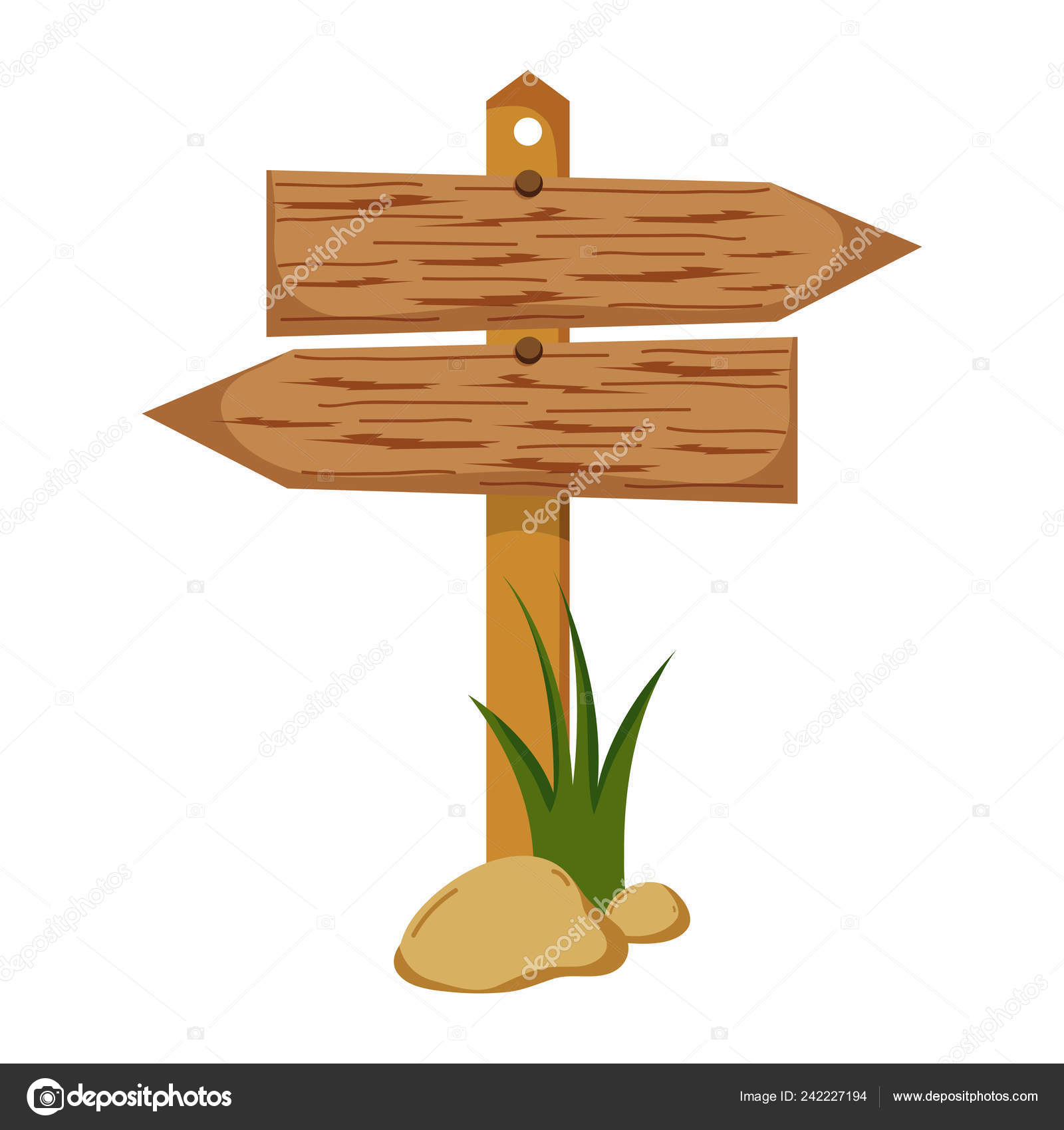 Wood Frames Road Notices Symbols Vector Illustration Stock Vector by ...